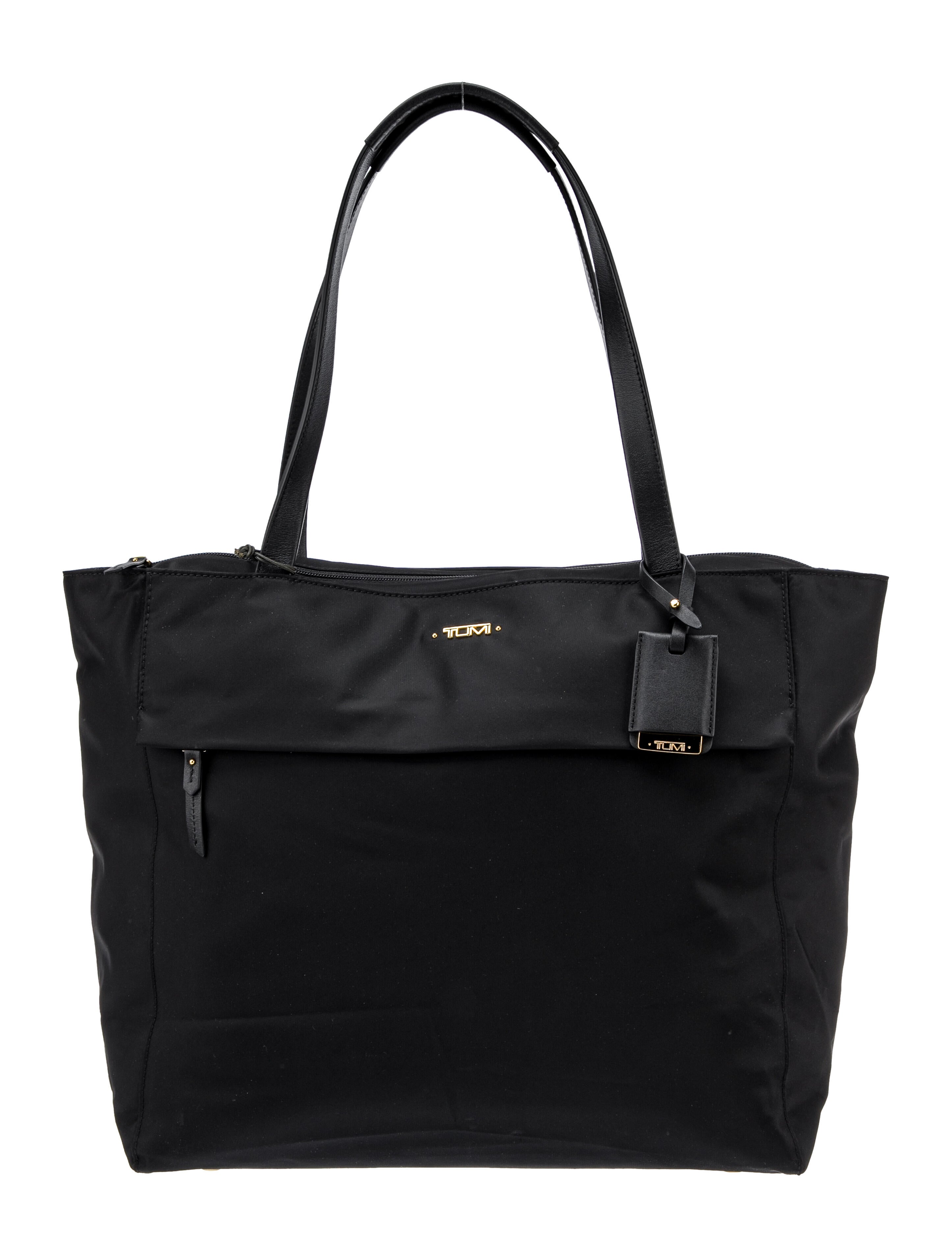 Tumi Nylon Leather-Trimmed Tote w/Tags - Black Totes, Handbags ...