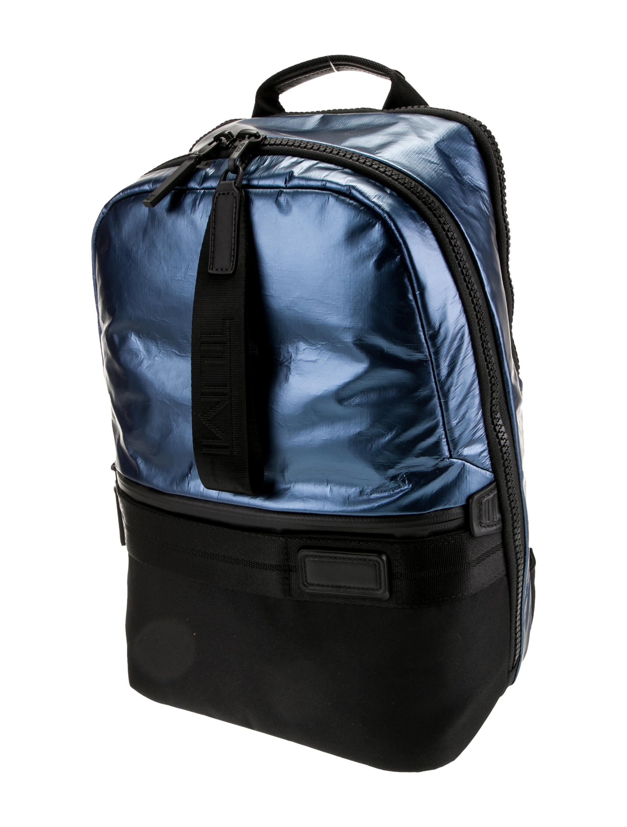 Tumi Metallic Coated Canvas Backpack w/ Tags - Blue Backpacks, Bags ...