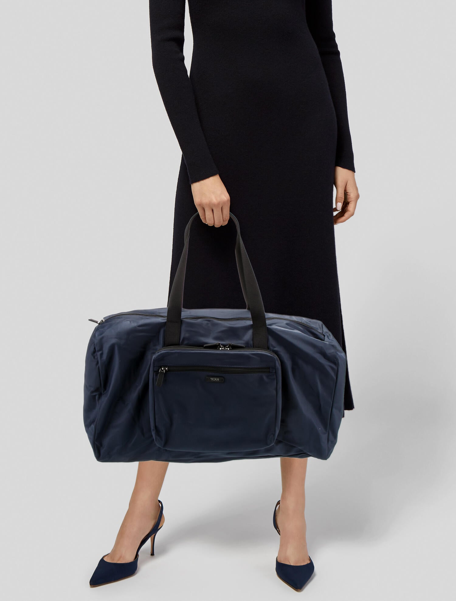 Jimmy Choo Leather-Trimmed Duffle Bag - Black Luggage and Travel ...