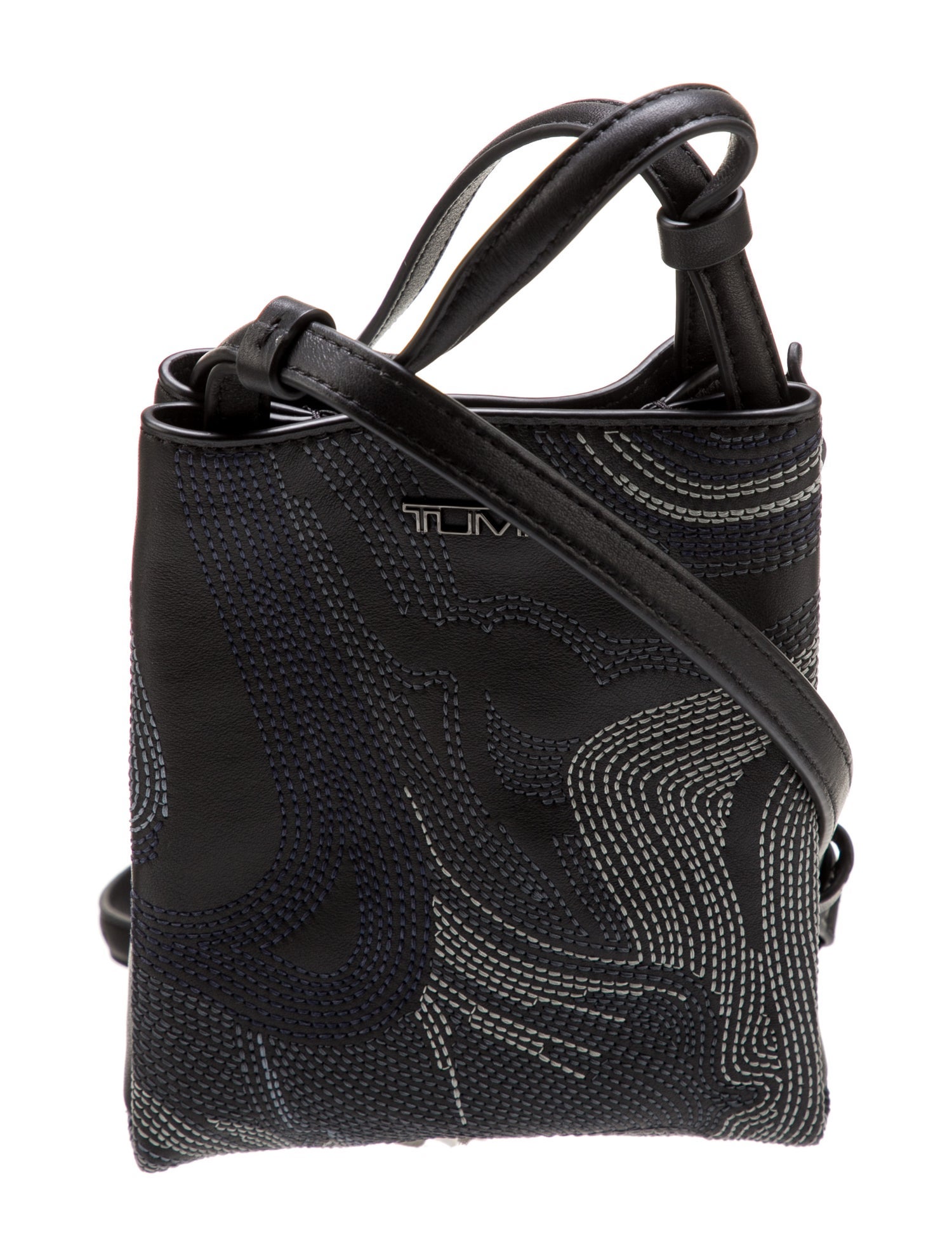 Tumi Pattern Printed Leather Handle Bag - Black Handle Bags, Handbags ...