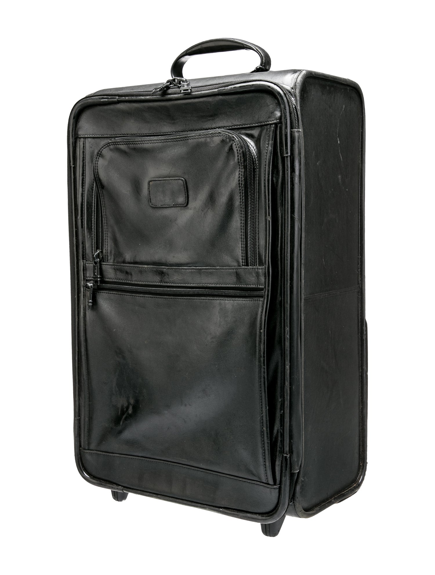 Tumi Leather Rolling Suitcase - Black Luggage and Travel, Handbags ...