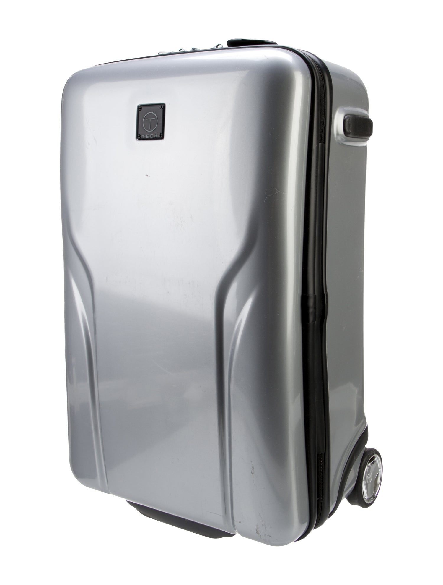 T-Tech by Tumi Rubber Trim Plastic Suitcase - Grey Suitcases, Luggage ...