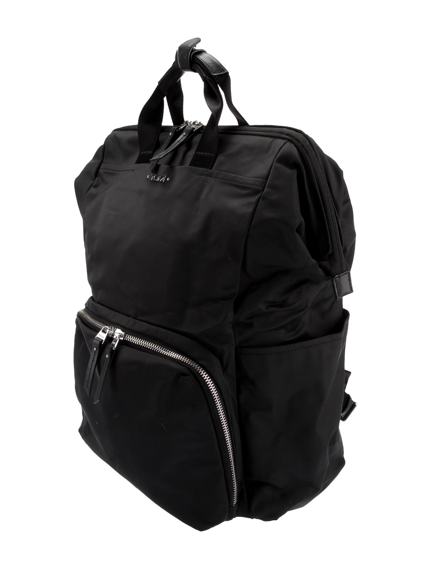 Tumi Leather Trim Nylon Backpack - Black Backpacks, Handbags - TMI57346 ...