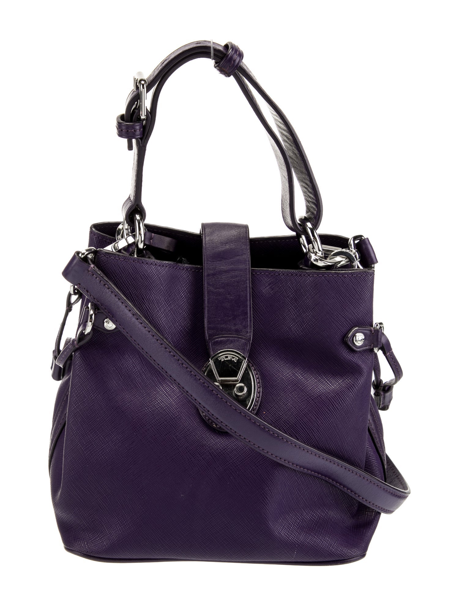Tumi Saffiano Leather Top Handle Bag - Purple Handle Bags, Handbags ...
