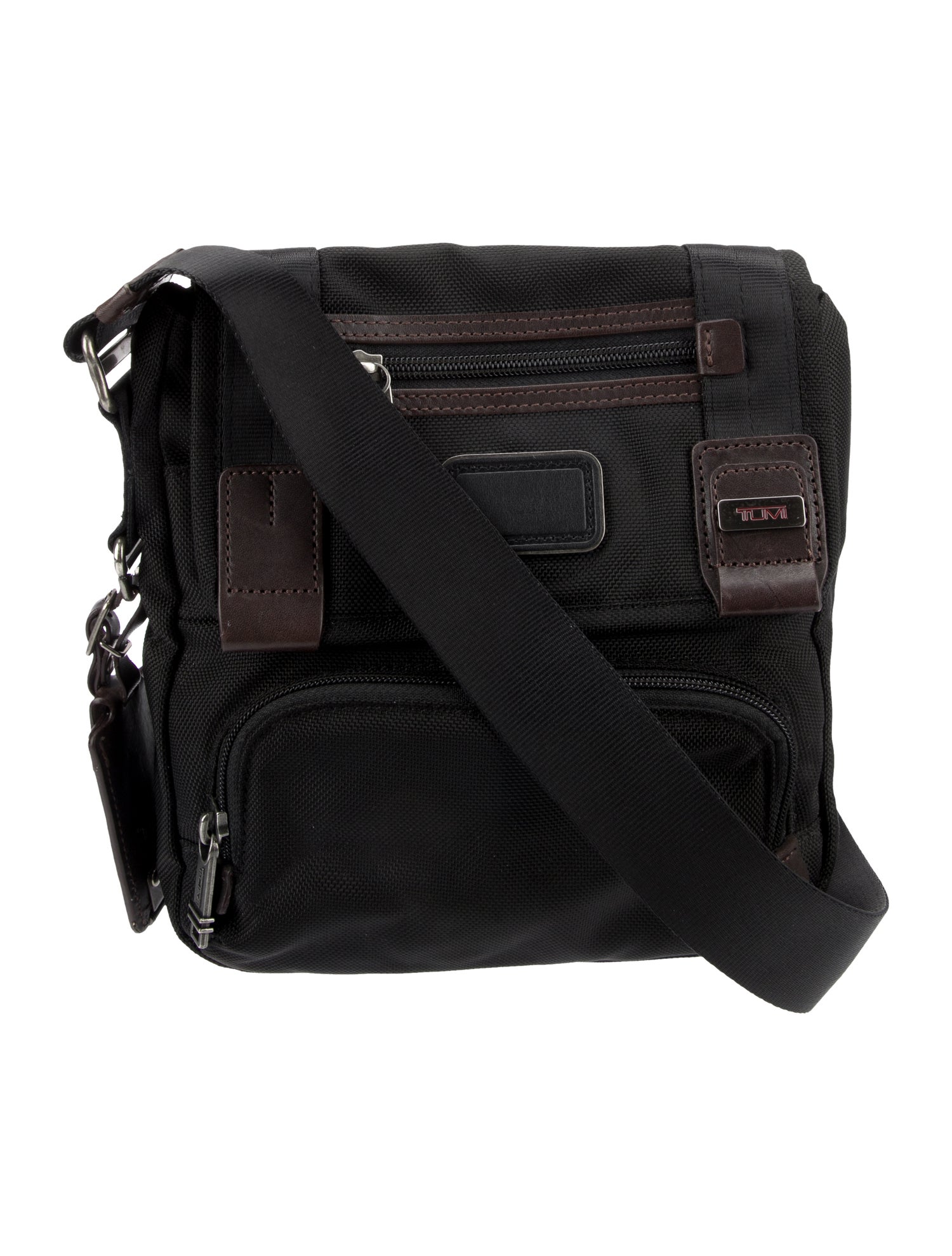 Tumi Canvas Messenger Bag - Black Crossbody Bags, Handbags - TMI61202 ...