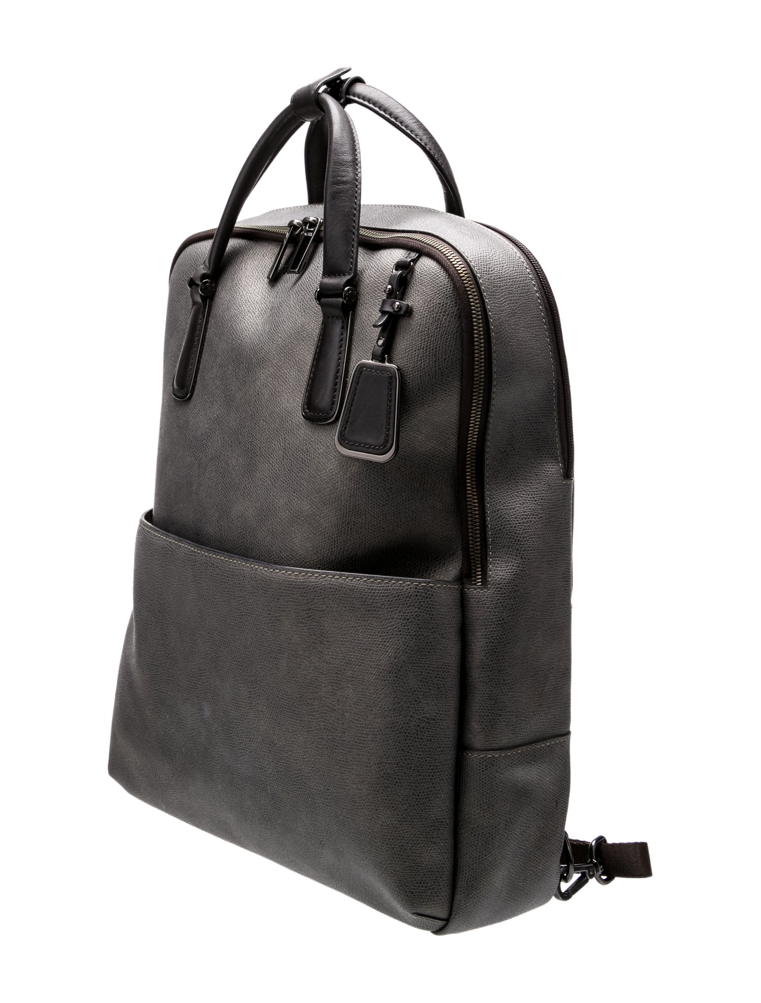Tumi Leather Backpack - Grey Backpacks, Handbags - TMI65447 | The RealReal