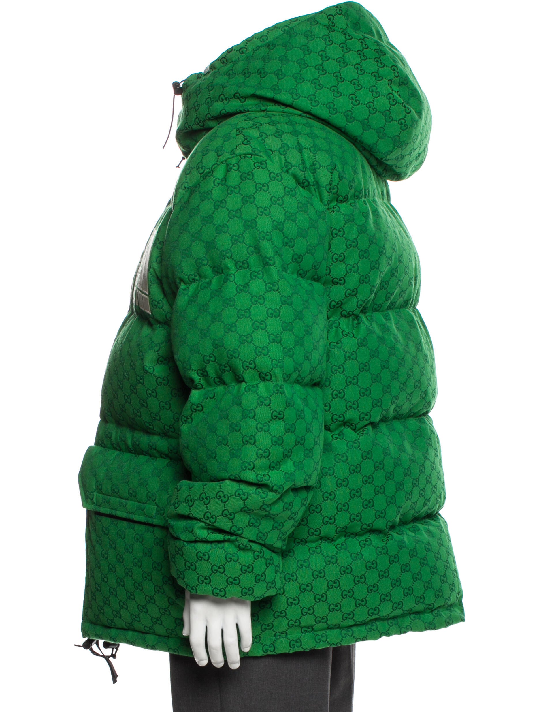 The North Face x Gucci 2021 GG Canvas Puffer Coat - Green Outerwear ...