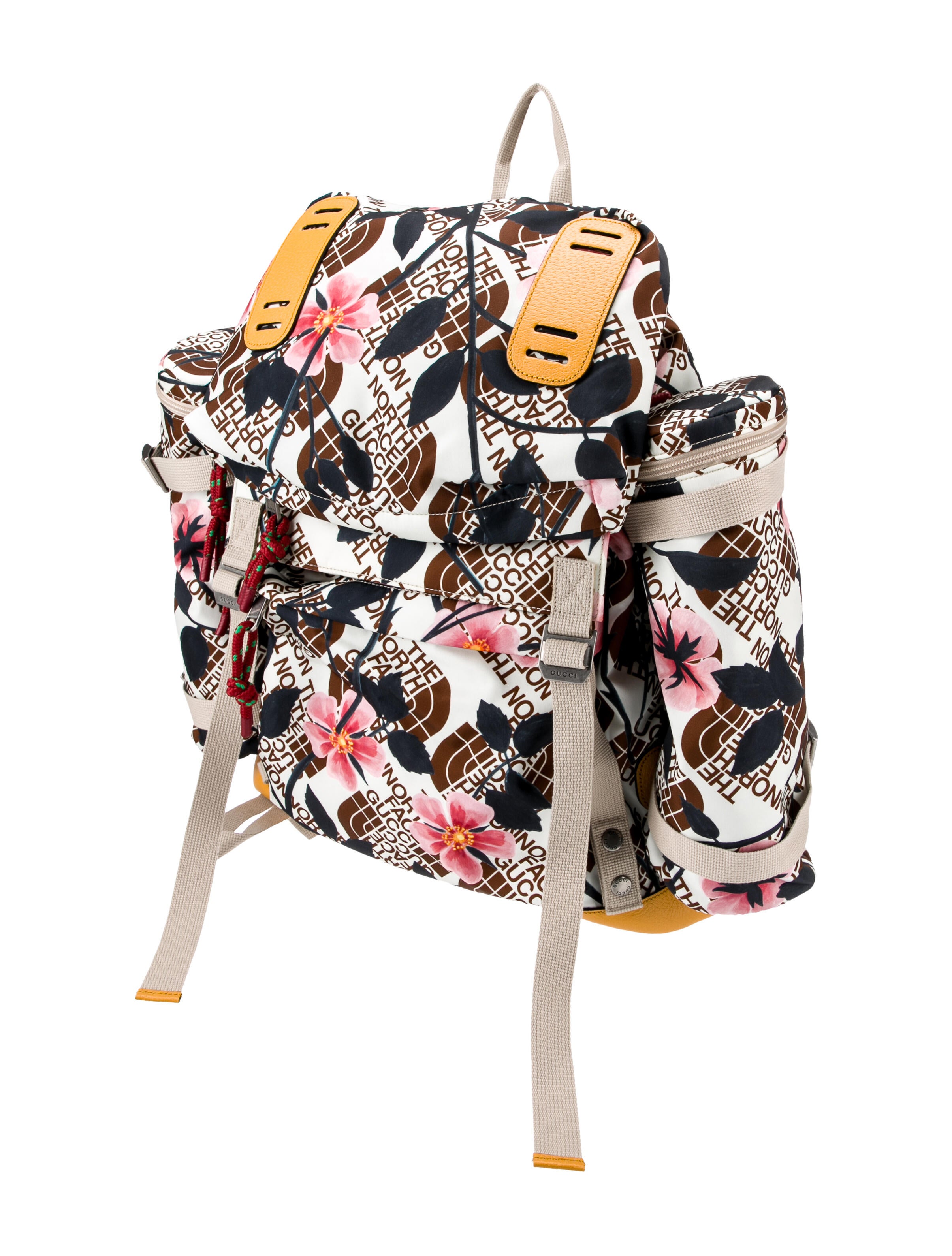 The North Face x Gucci Large Nylon Floral Backpack - Backpacks, Bags ...