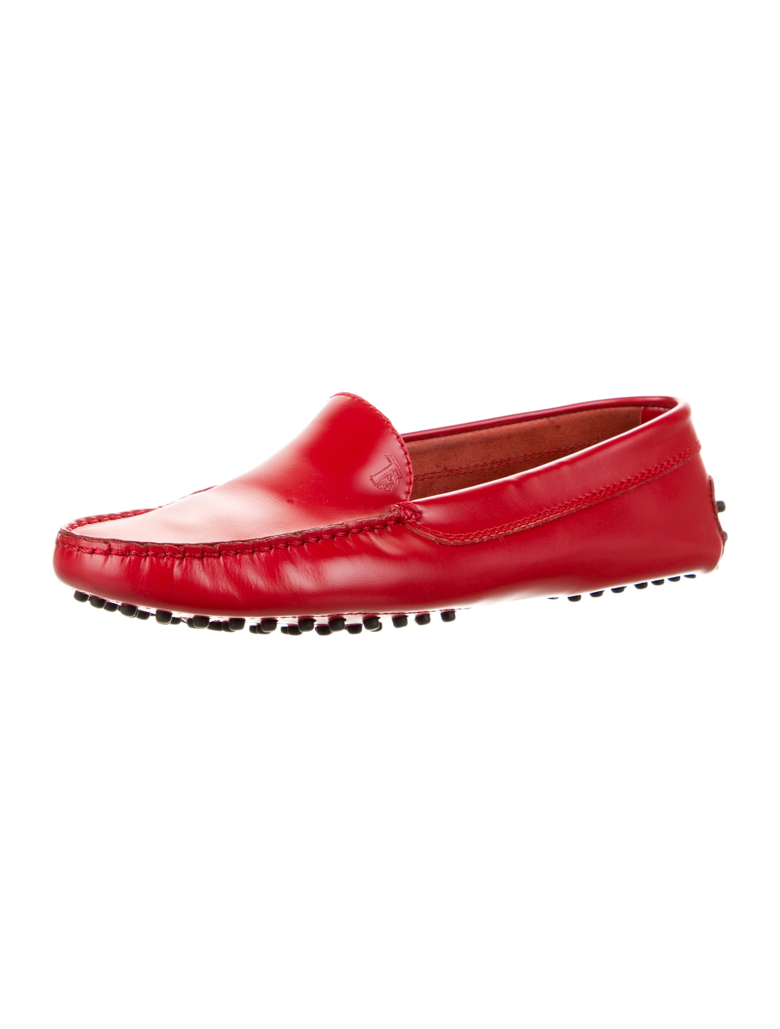 Tod's Ferrari Driving Loafers - Red Flats, Shoes - TOD52315 | The RealReal
