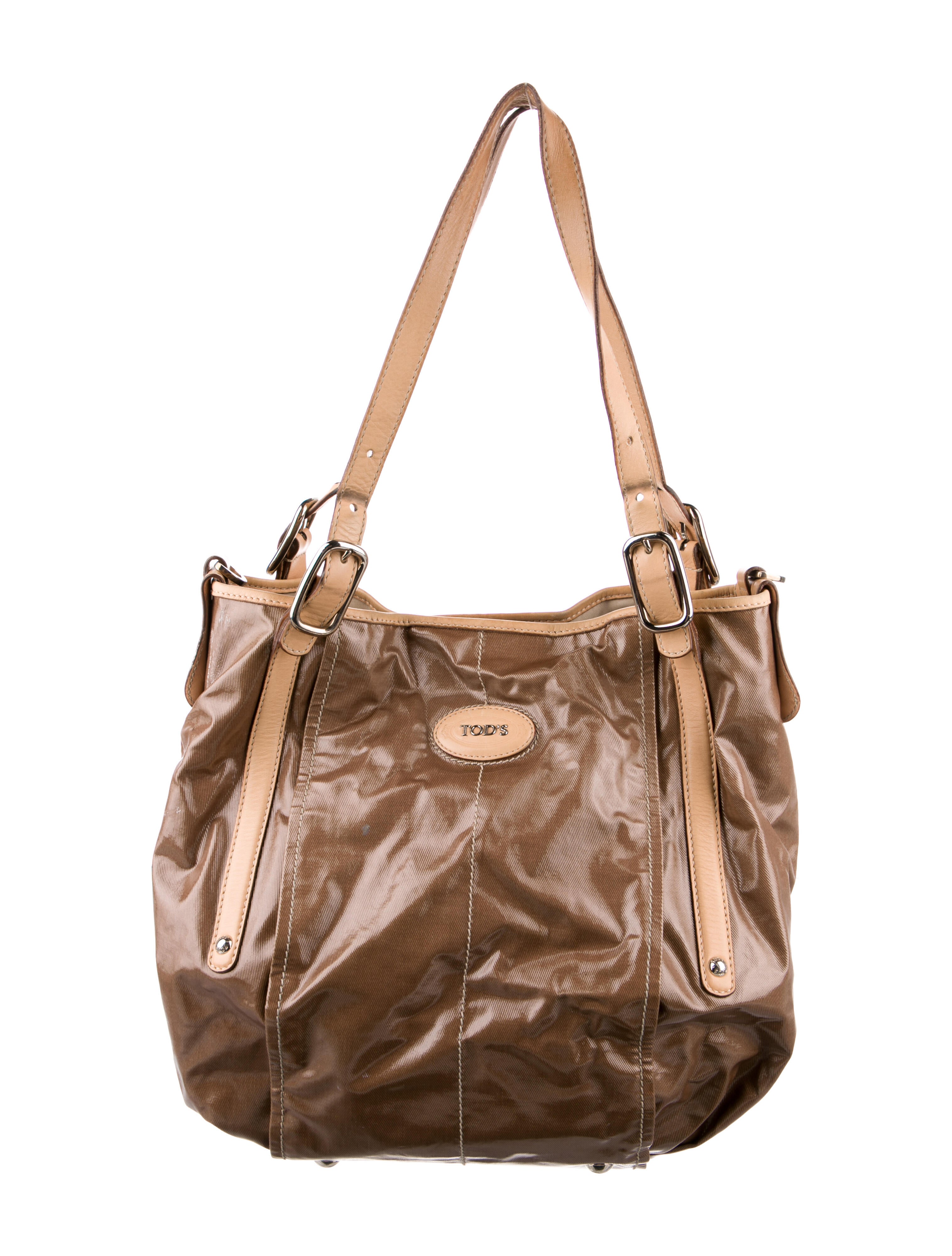 Tod's Grained Leather Tote - Brown Totes, Handbags - TOD56986 | The ...