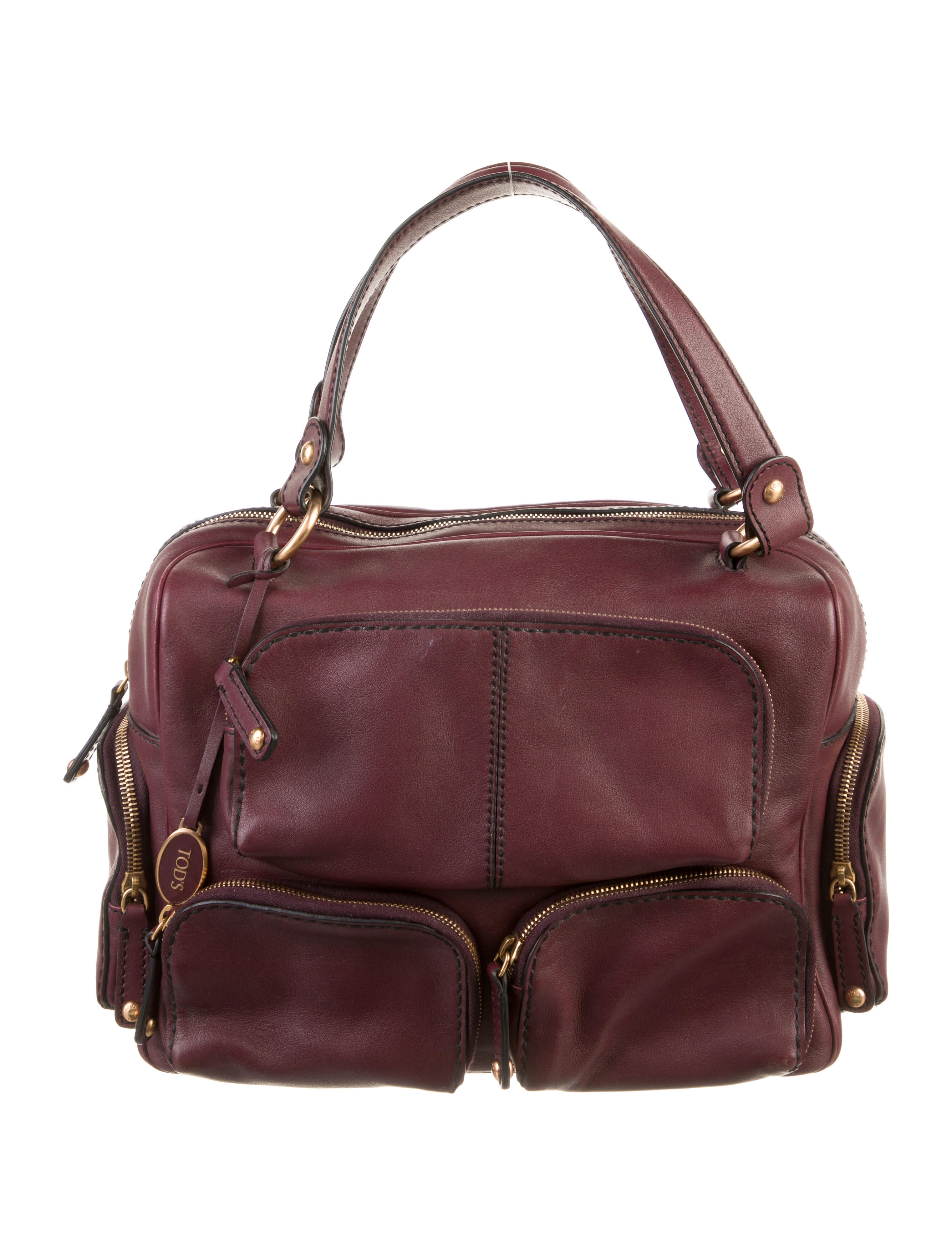 Tod's Leather Handle Bag - Burgundy Handle Bags, Handbags - TOD115837 ...