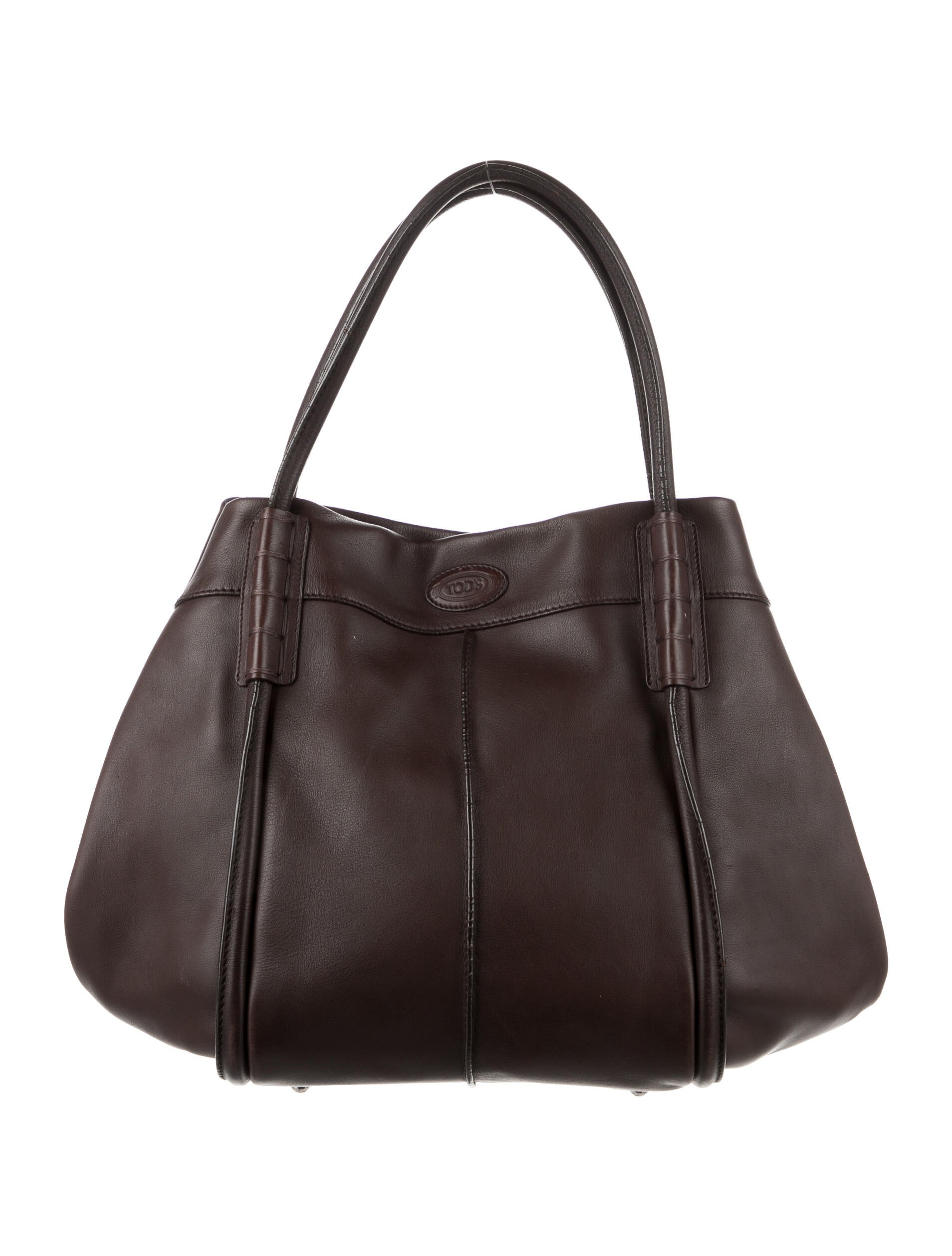 Tod's Leather Shoulder Bag - Brown Shoulder Bags, Handbags - TOD119137 ...
