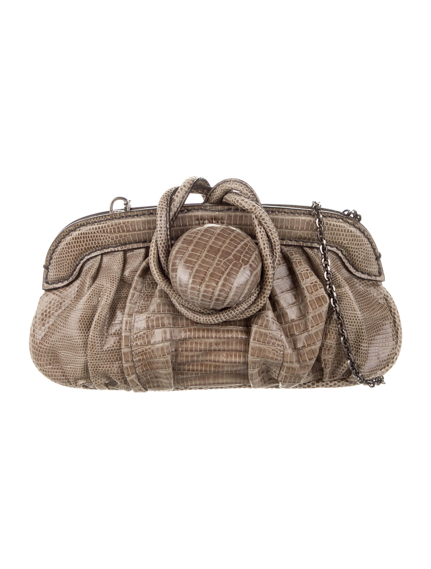 Tod's Lizard Chain-link Shoulder Bag - Brown Shoulder Bags, Handbags ...