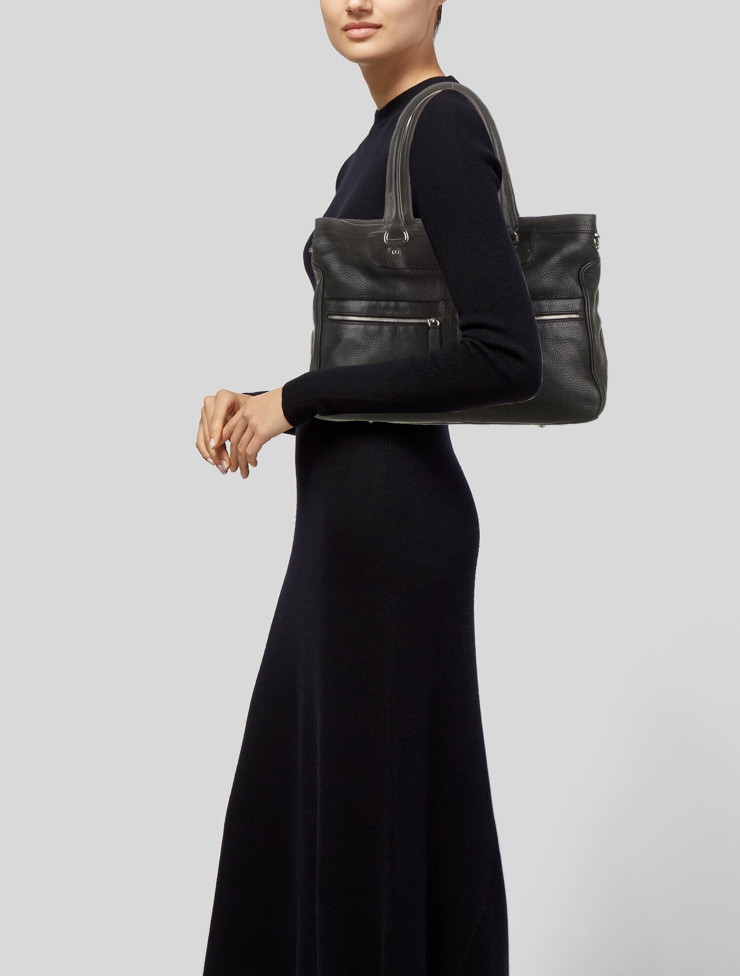 Tod's Leather Shoulder Bag - Black Shoulder Bags, Handbags - TOD49979 ...