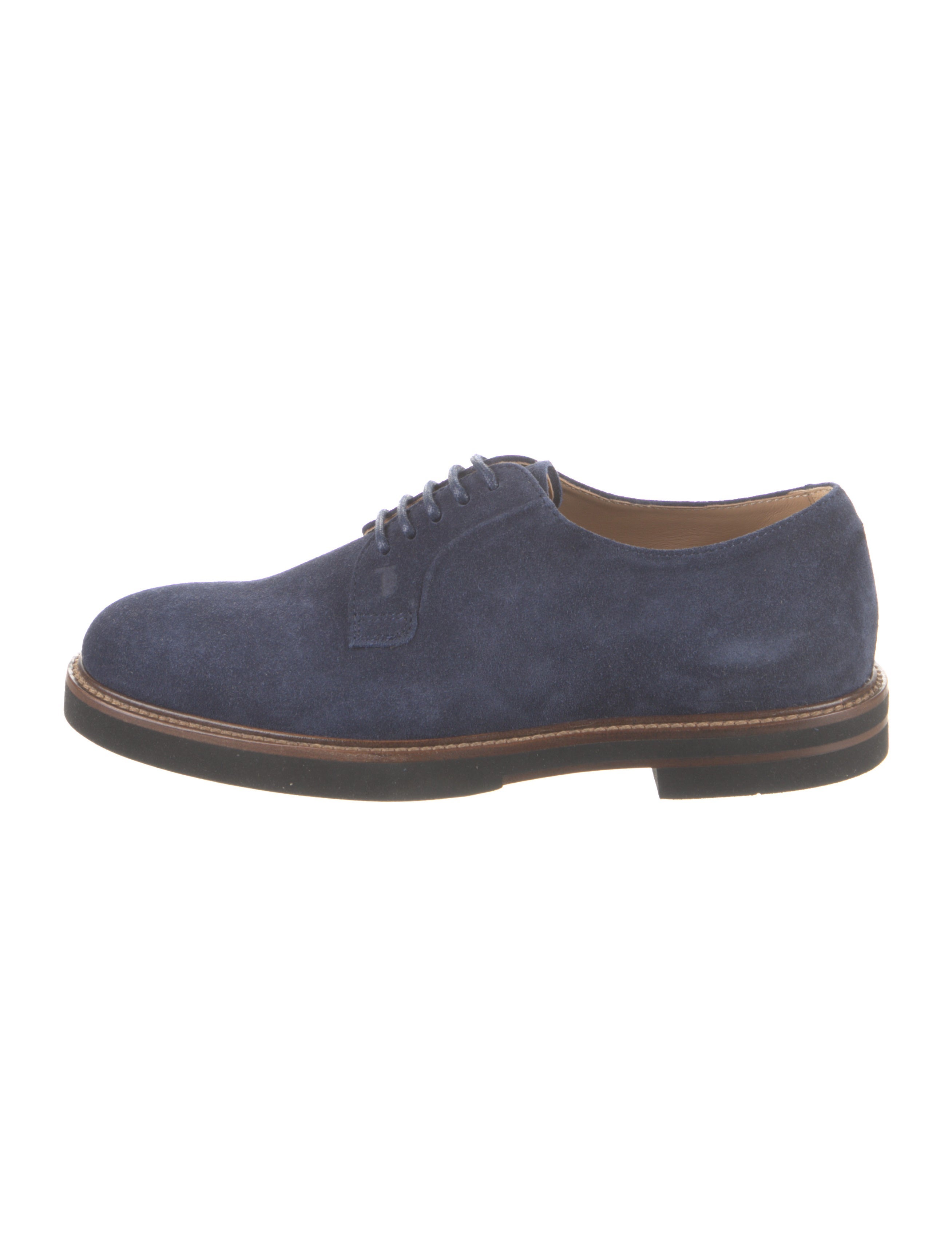 Tod's Suede Derby Shoes - Blue Oxfords, Shoes - TOD129615 | The RealReal