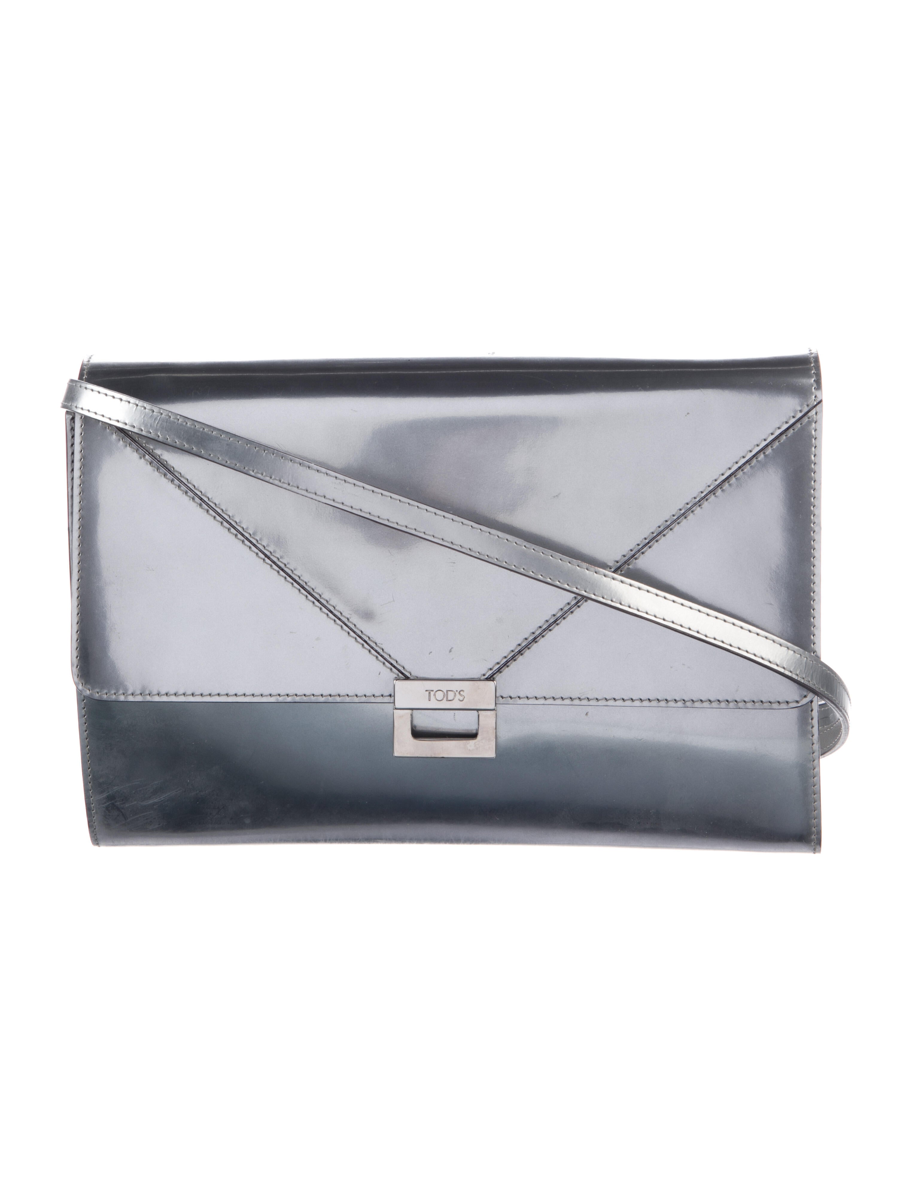 Tod's Metallic Patent Clutch - Metallic Clutches, Handbags - TOD132403 ...