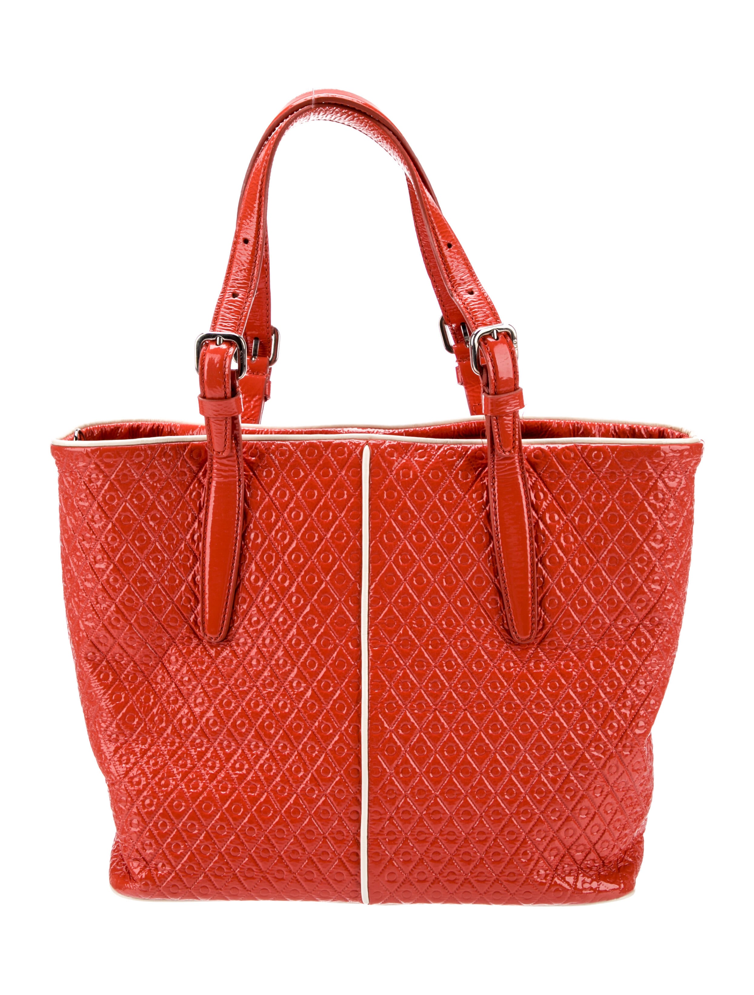 Tod's Patent Leather Tote Bag - Orange Totes, Handbags - TOD135857 ...