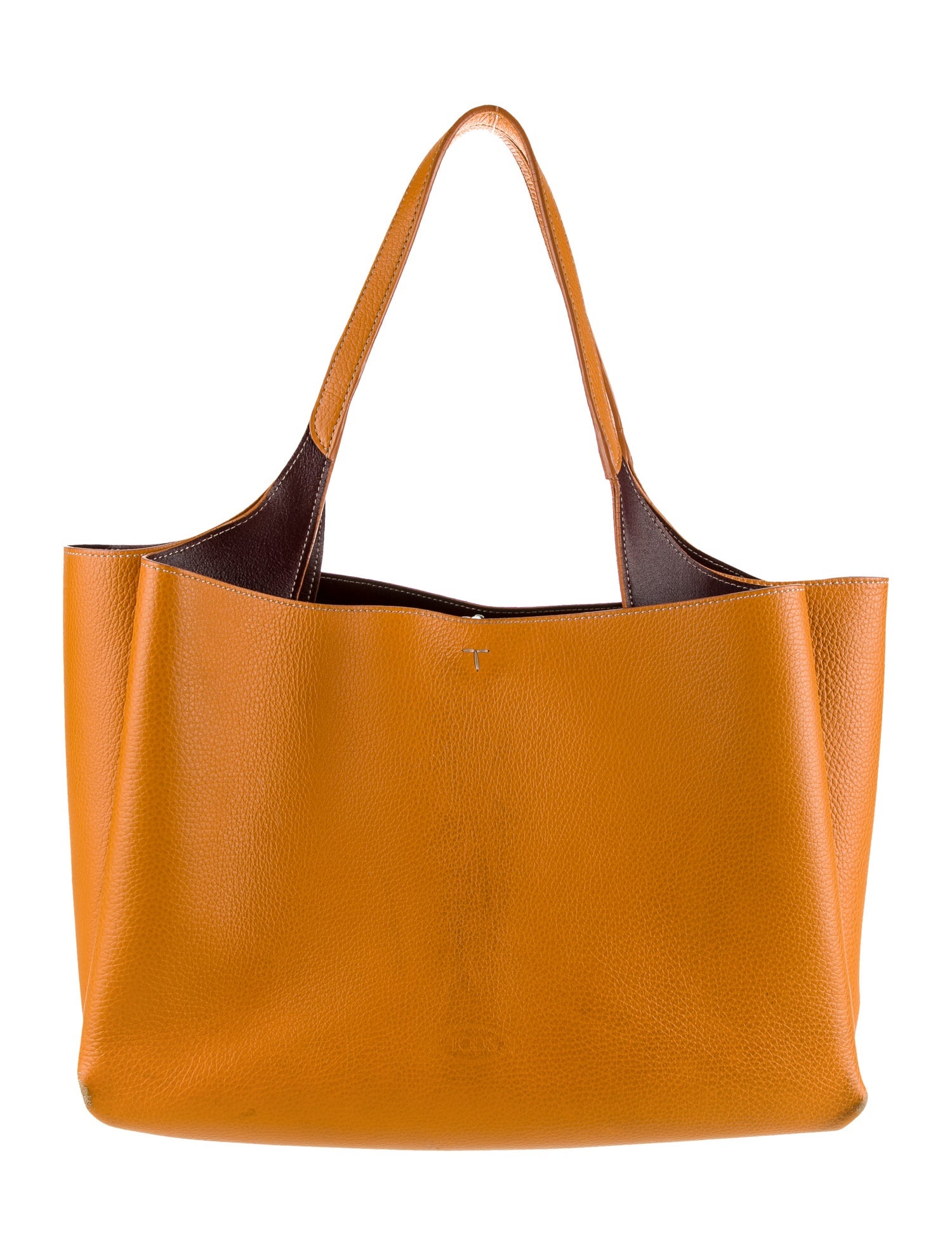 Tod's Leather Tote Bag - Orange Totes, Handbags - TOD140995 | The RealReal