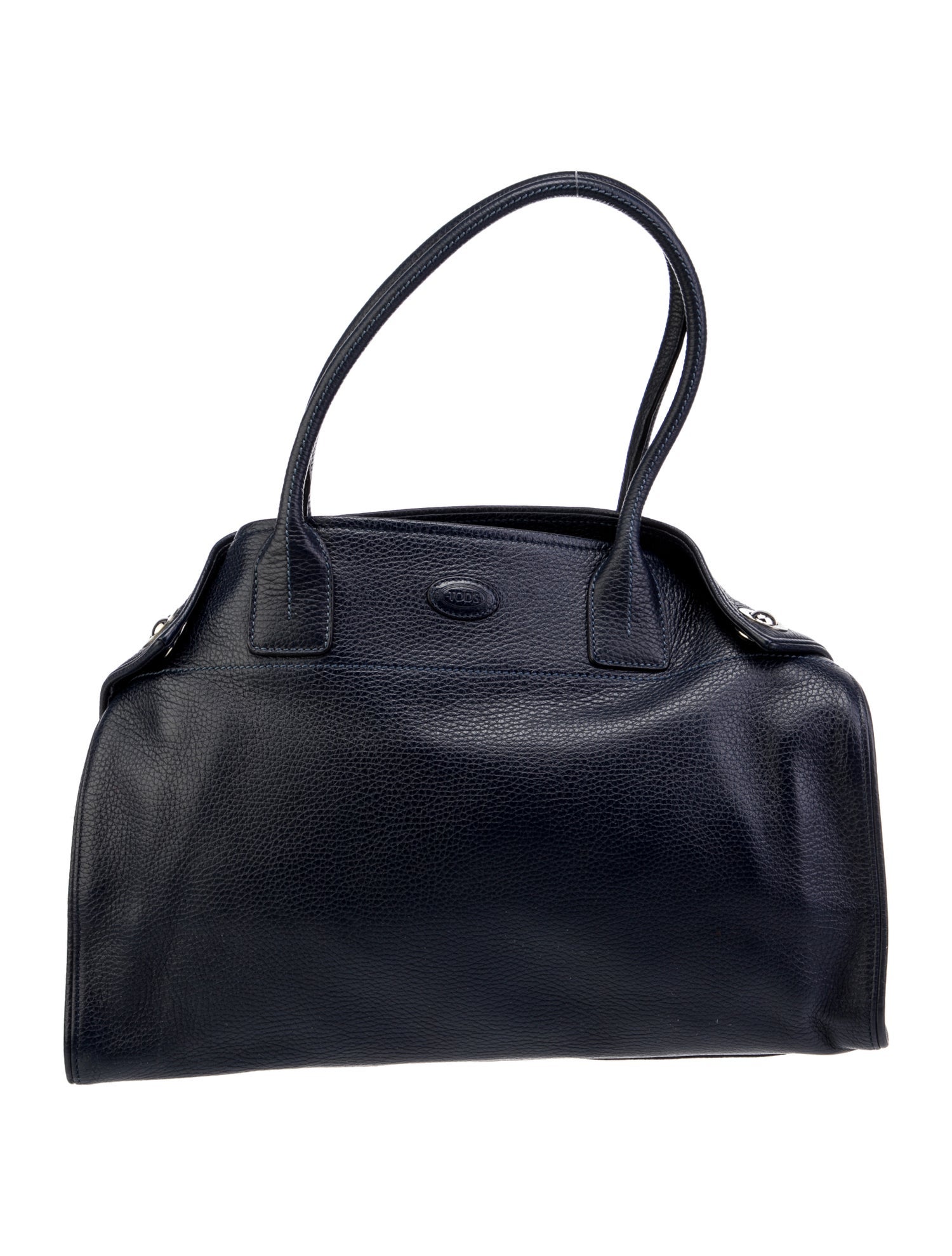 Tod's Pebbled Leather Tote - Blue Totes, Handbags - TOD145991 | The ...