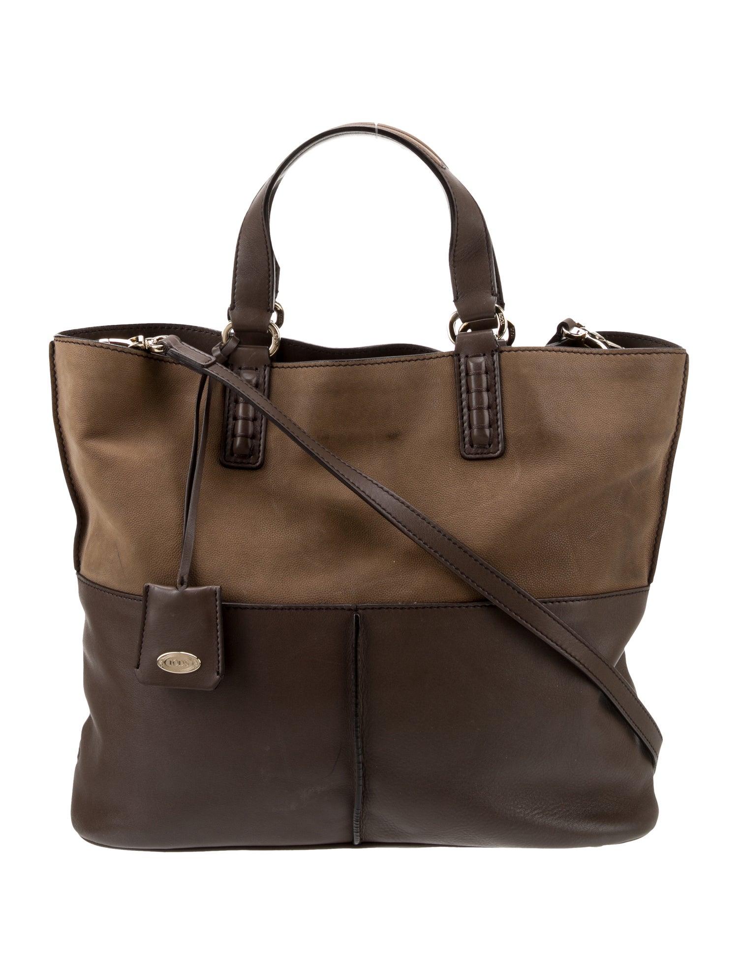 Tod's Solid Leather Tote Bag - Brown Totes, Handbags - TOD153667 | The ...