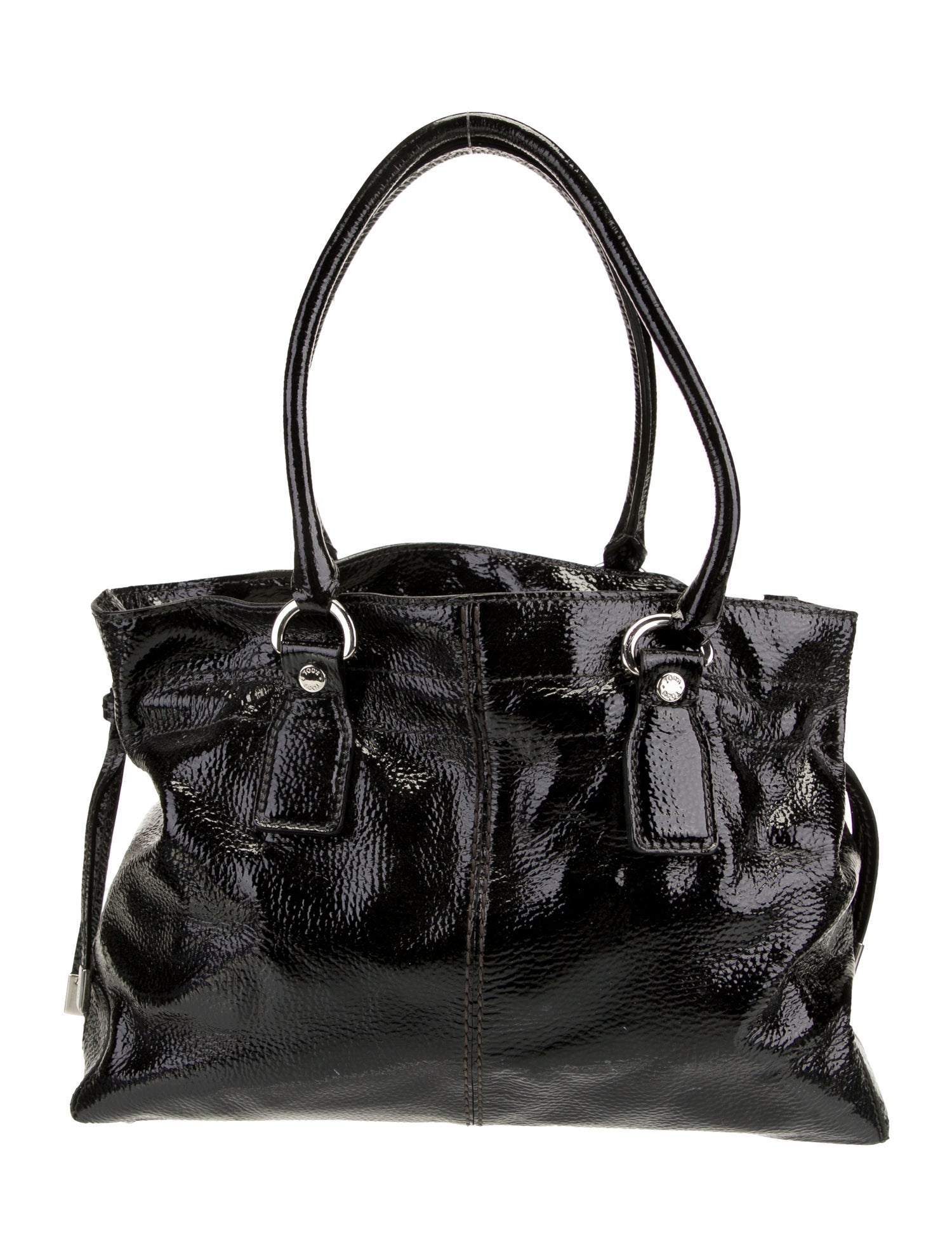 Tod's Patent Leather Shoulder Bag - Black Shoulder Bags, Handbags ...