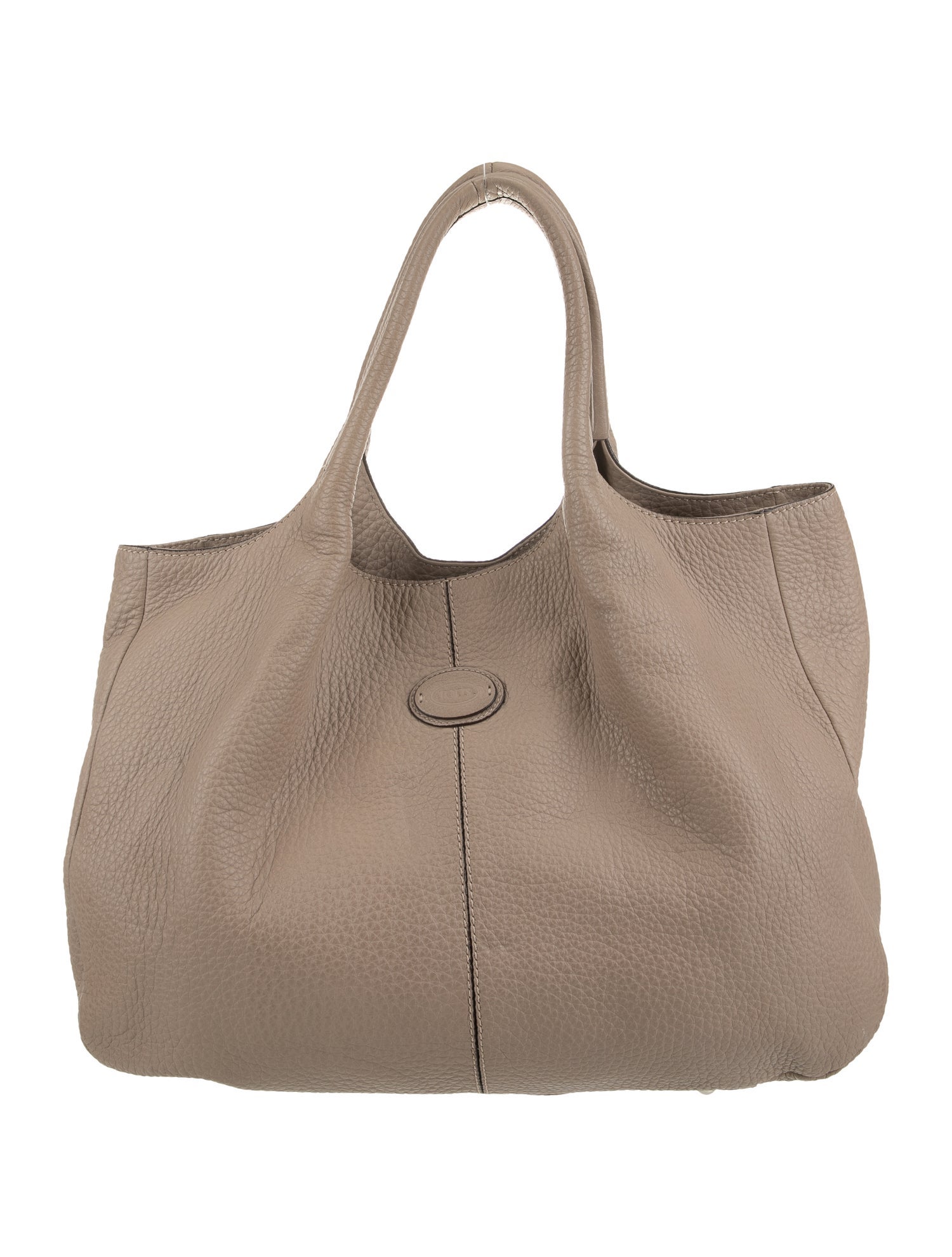 Tod's Leather Top Handle Bag - Grey Handle Bags, Handbags - TOD161485 ...