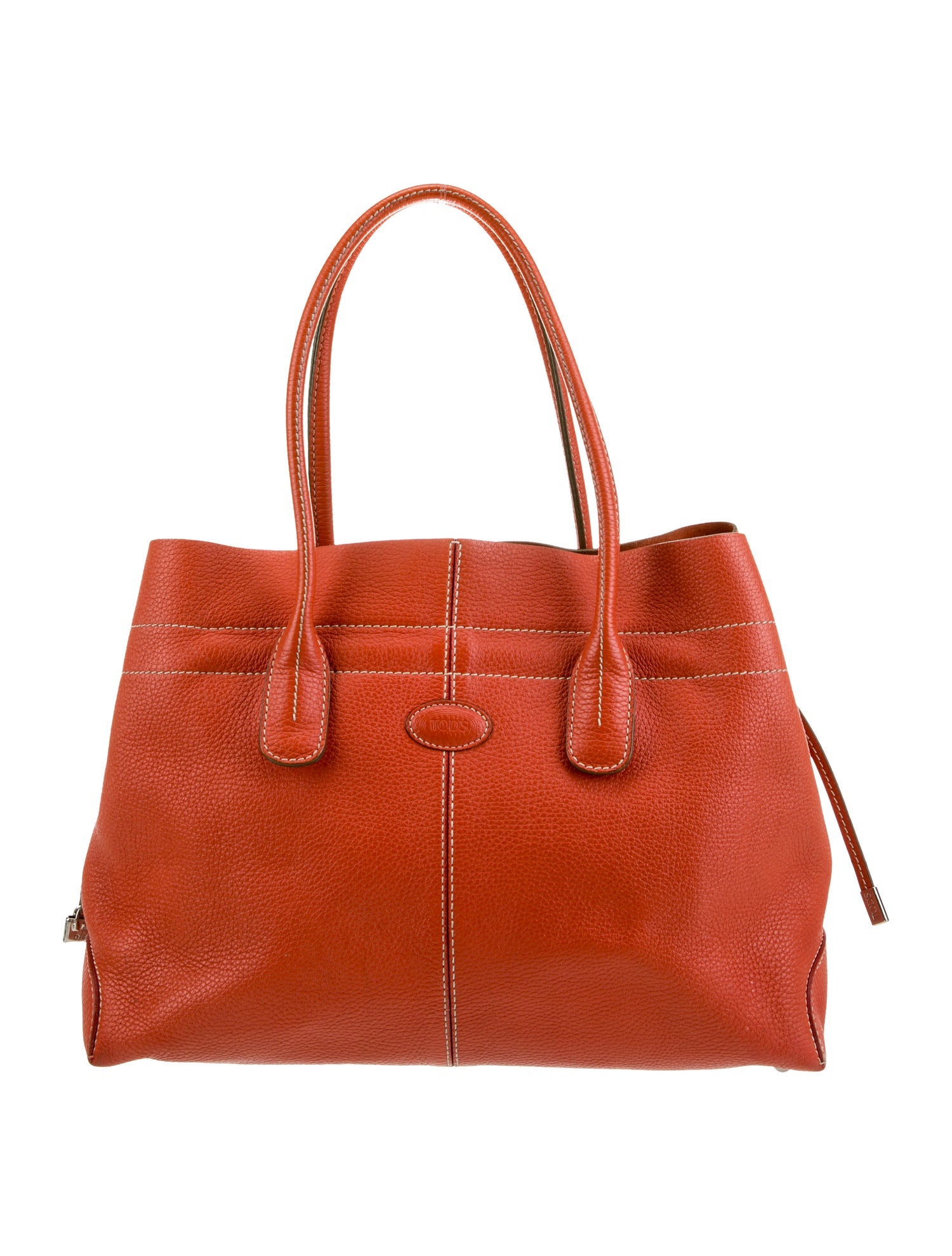 Tod's Leather Tote - Orange Totes, Handbags - TOD162581 | The RealReal