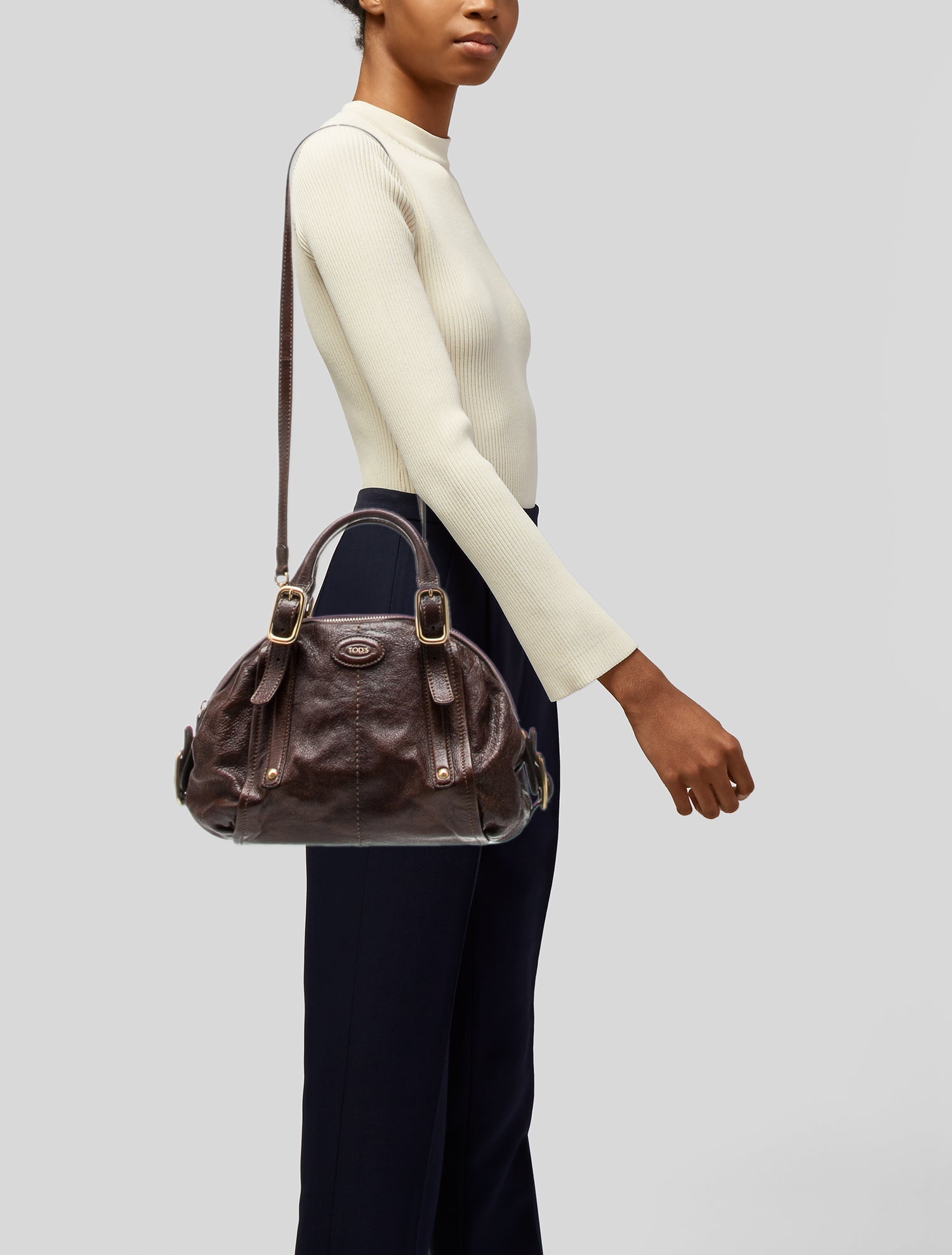 Luella Leather Top Handle Bag - Brown Handle Bags, Handbags - LLA20648 ...