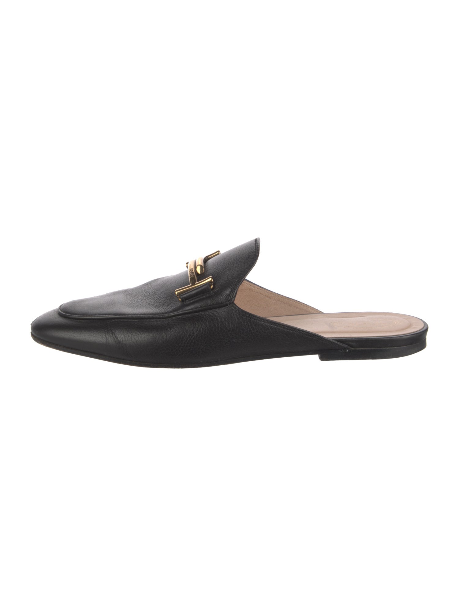 Tod's Leather Mules - Black Flats, Shoes - TOD169319 | The RealReal