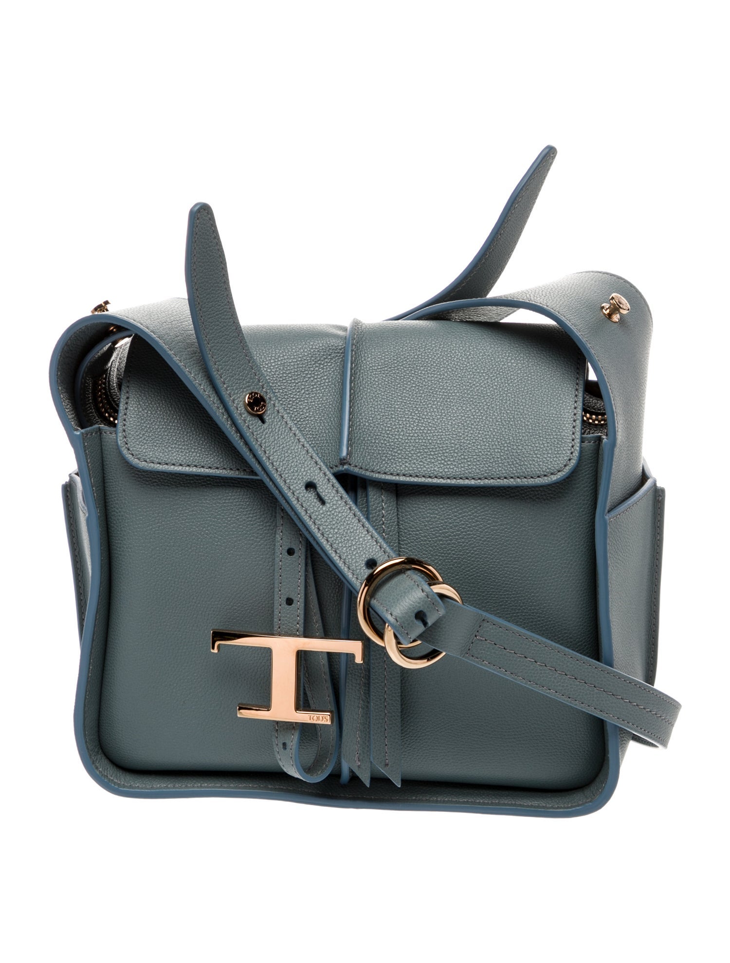 Tod's Leather Crossbody Bag - Blue Crossbody Bags, Handbags - TOD171566 ...