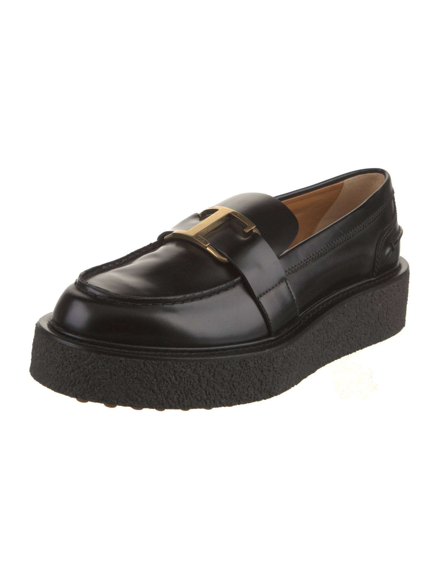 Tod's Leather Loafers - Black Flats, Shoes - TOD177812 | The RealReal