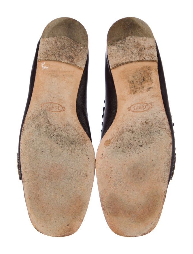 Tod's Leather Loafers - Black Flats, Shoes - TOD178918 | The RealReal