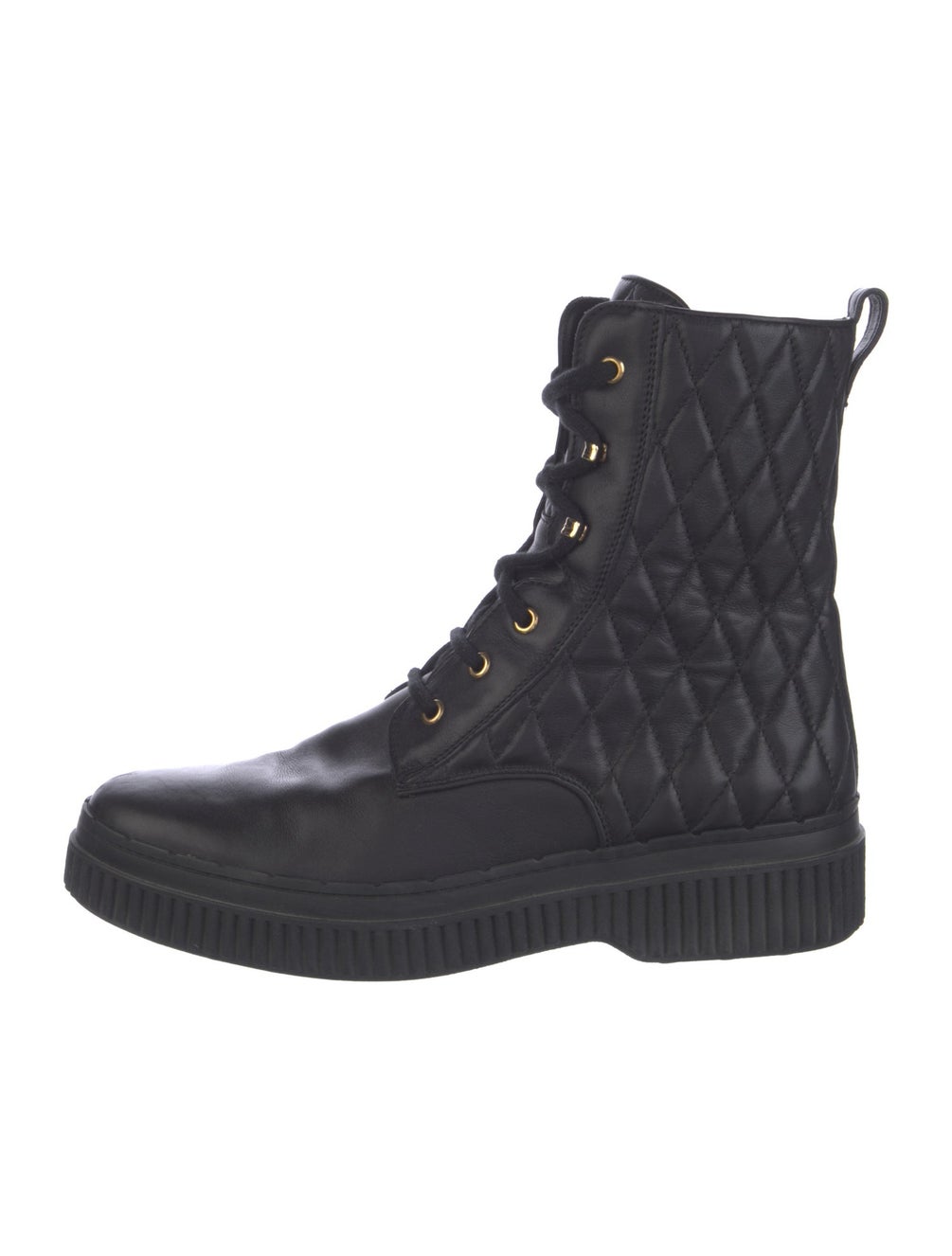 Tod's Leather Combat Boots - Black Boots, Shoes - TOD182889 | The RealReal