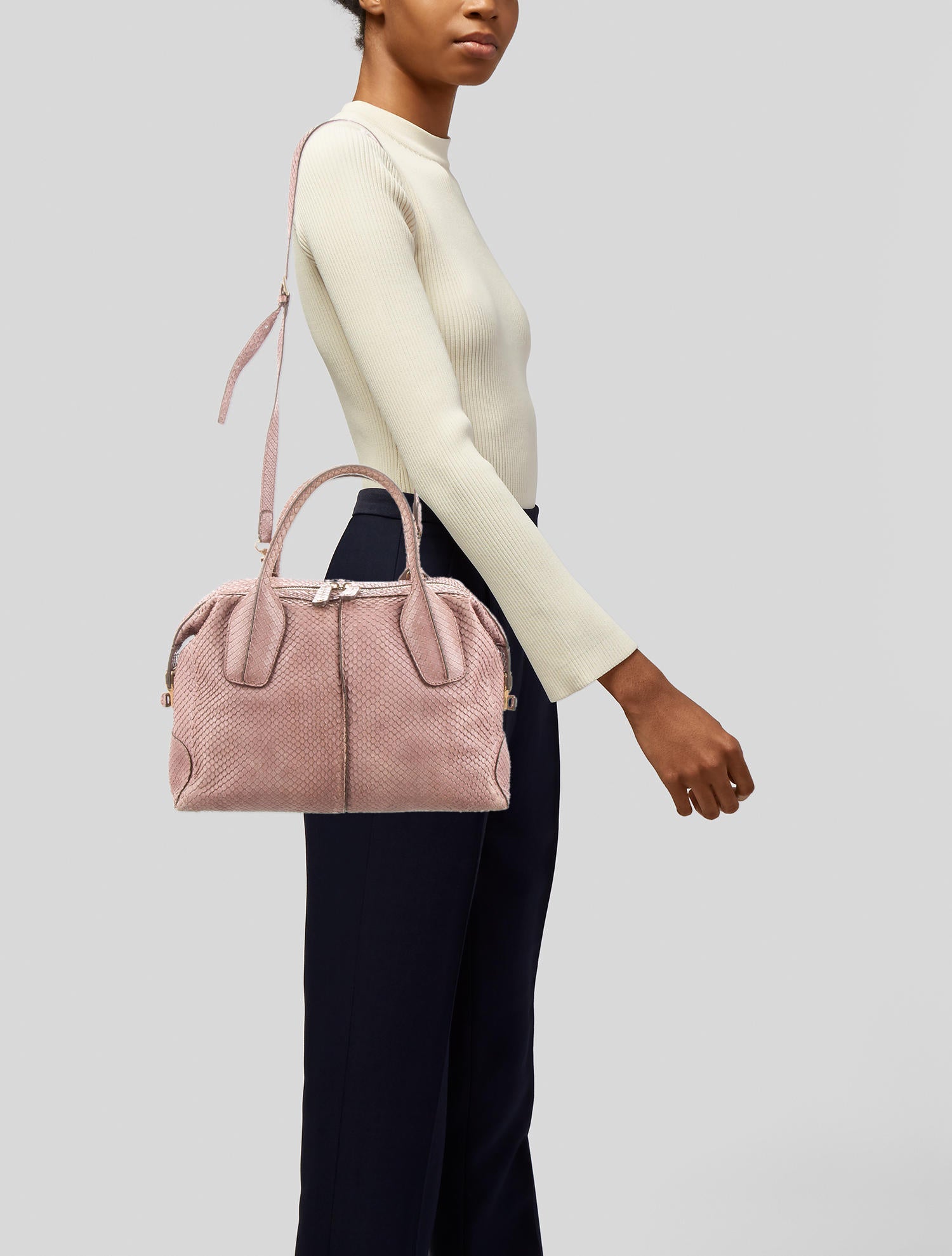 Tod's Snakeskin DD Bag - Pink Satchels, Handbags - TOD56792 | The RealReal