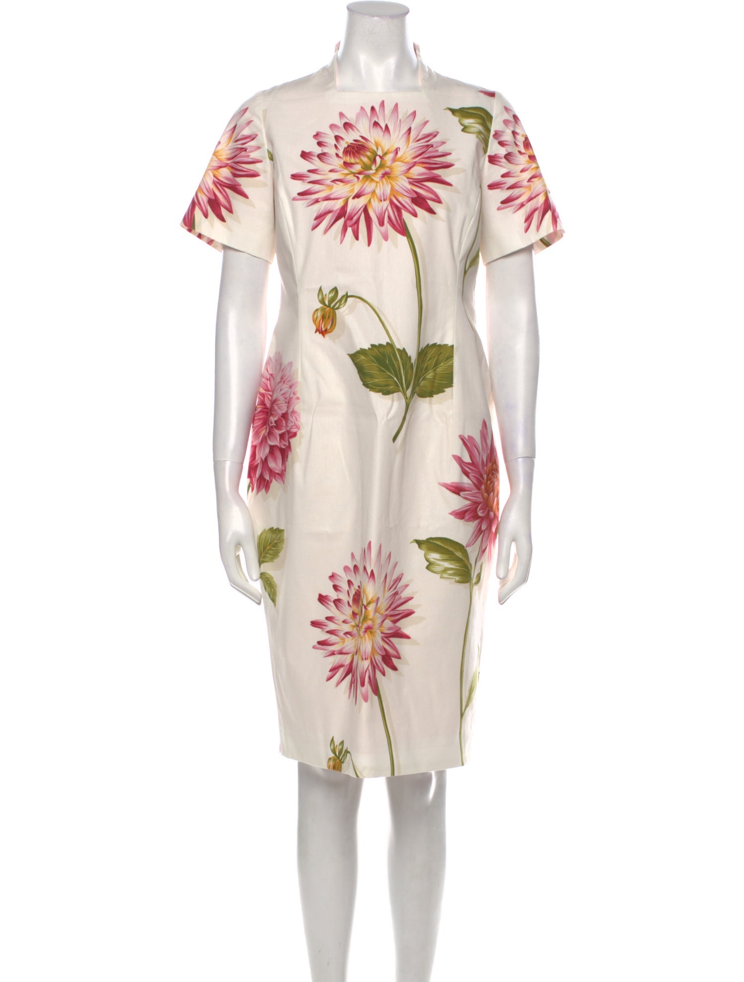 Zang Toi Floral Print Midi Length Dress - White Dresses, Clothing ...