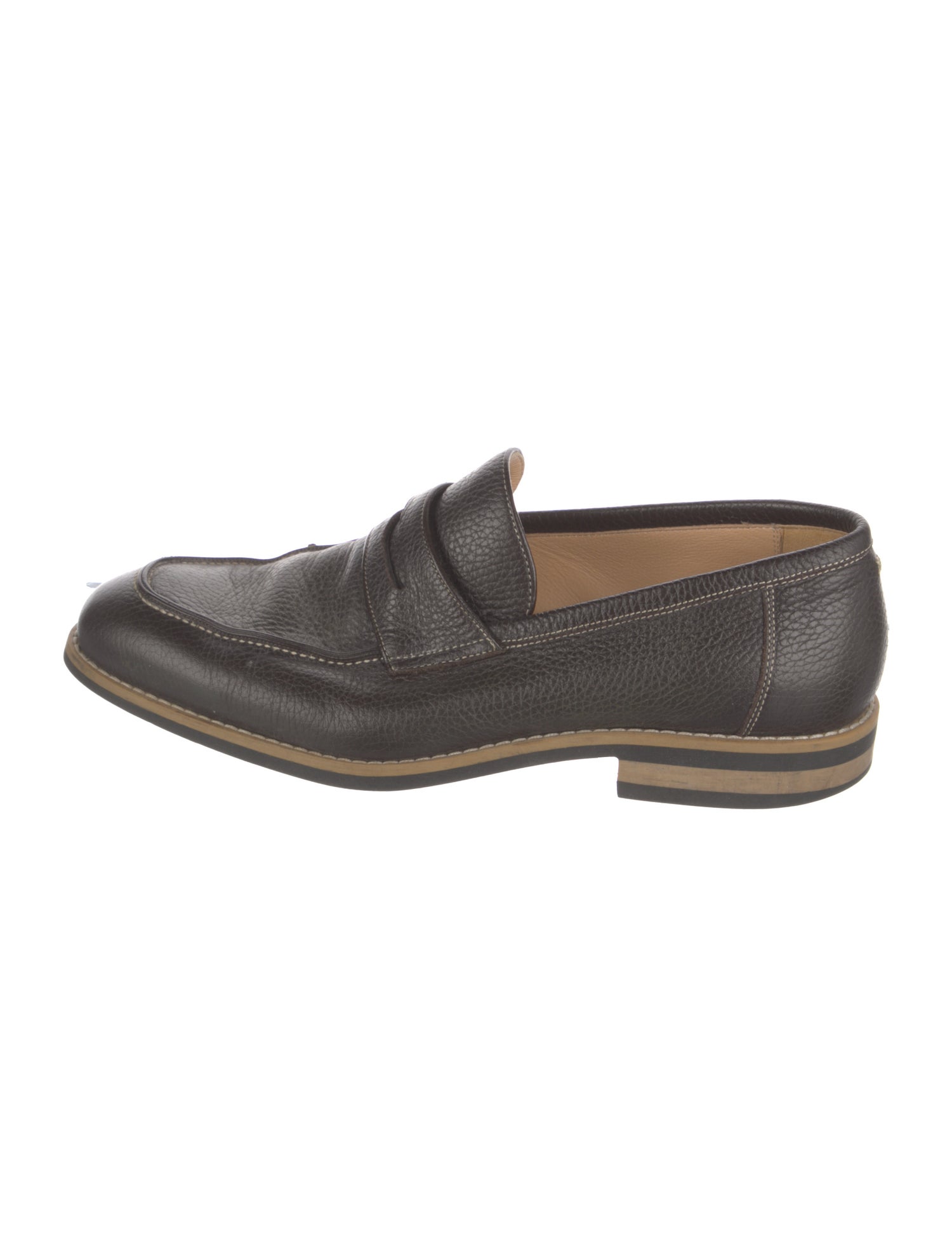 Artioli Leather Dress Loafers - Grey Loafers, Shoes - TOLII20711 | The ...