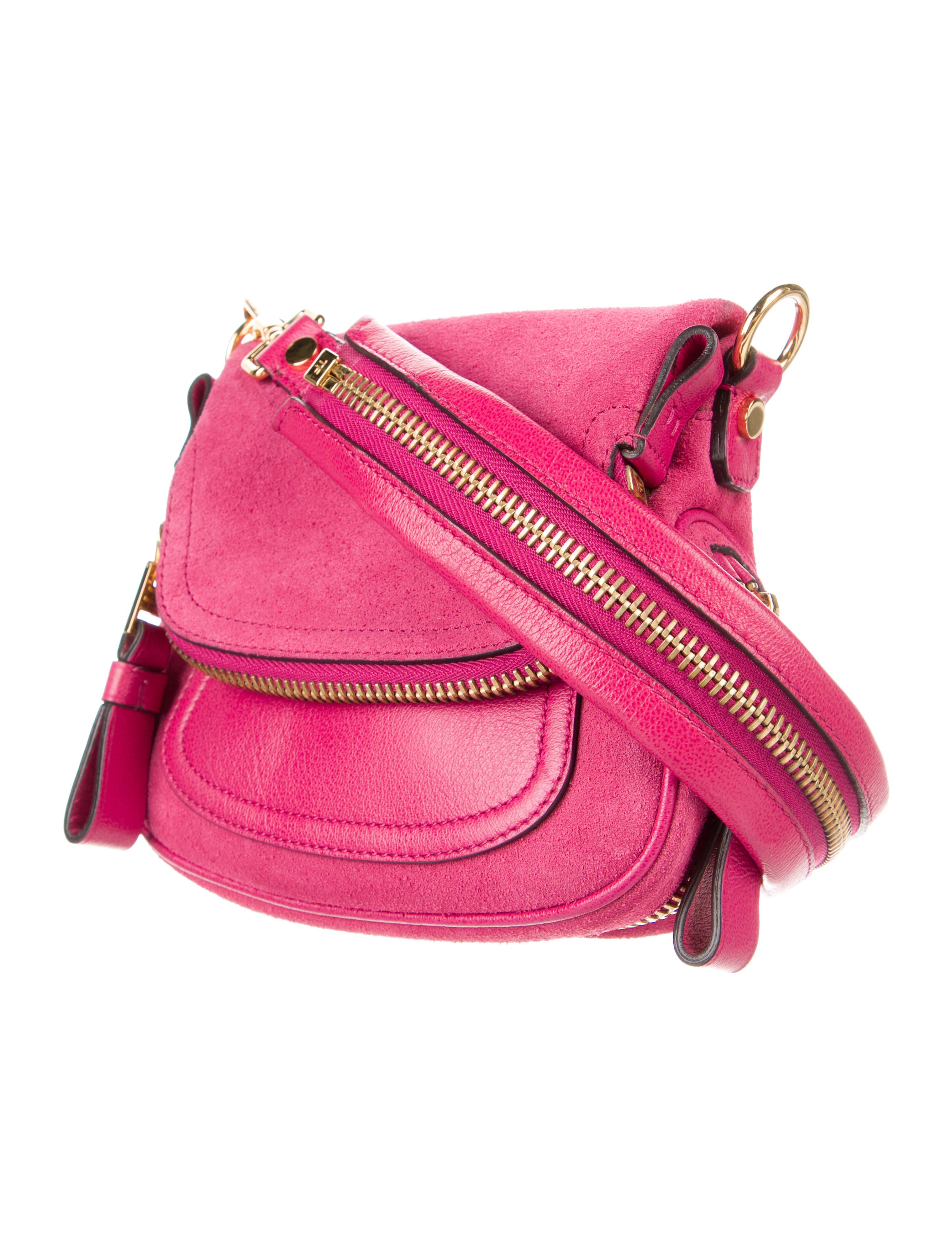 Tom Ford Jennifer Suede Mini Crossbody - Pink Crossbody Bags, Handbags ...