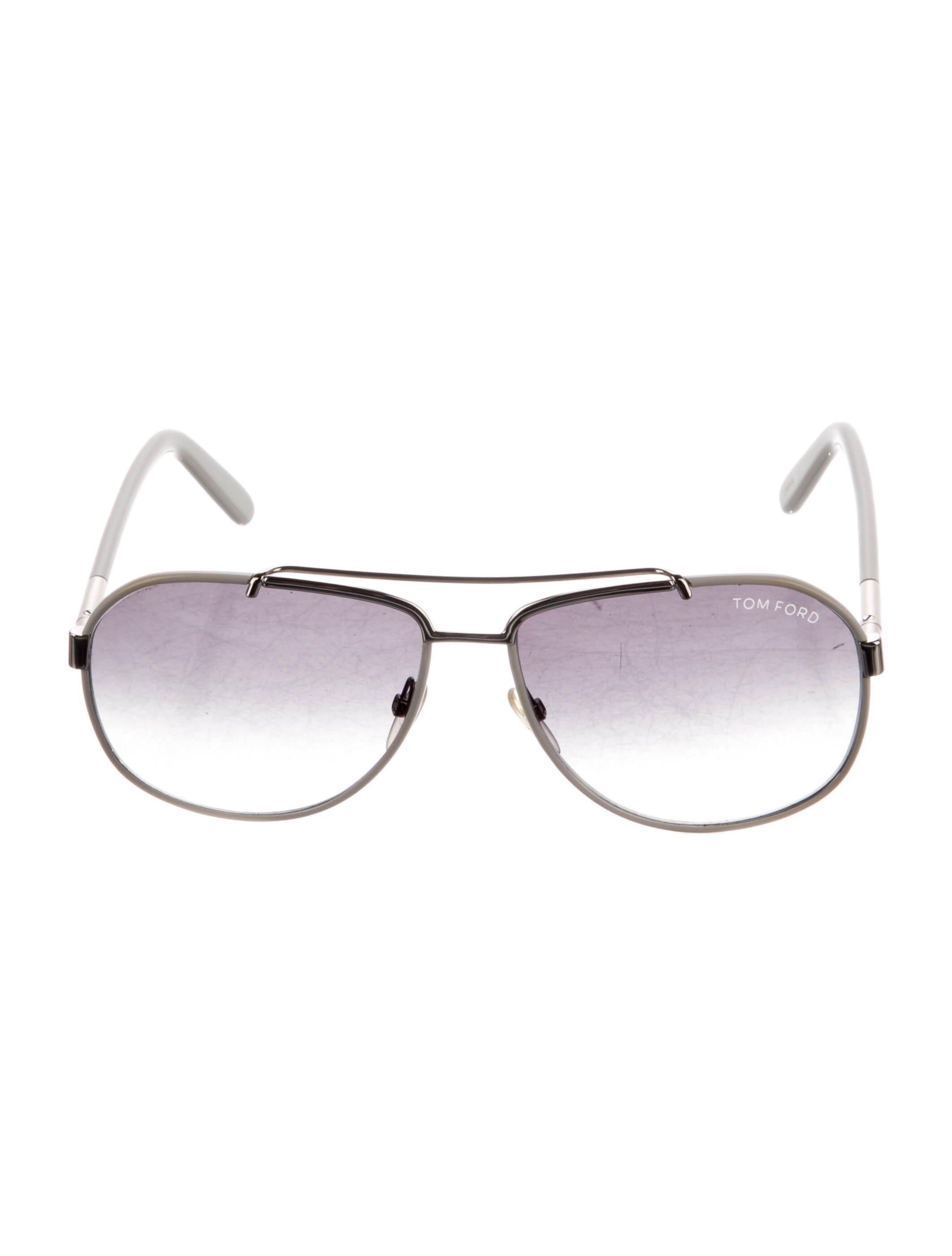Tom Ford Aviator Gradient Sunglasses - Silver Sunglasses, Accessories ...