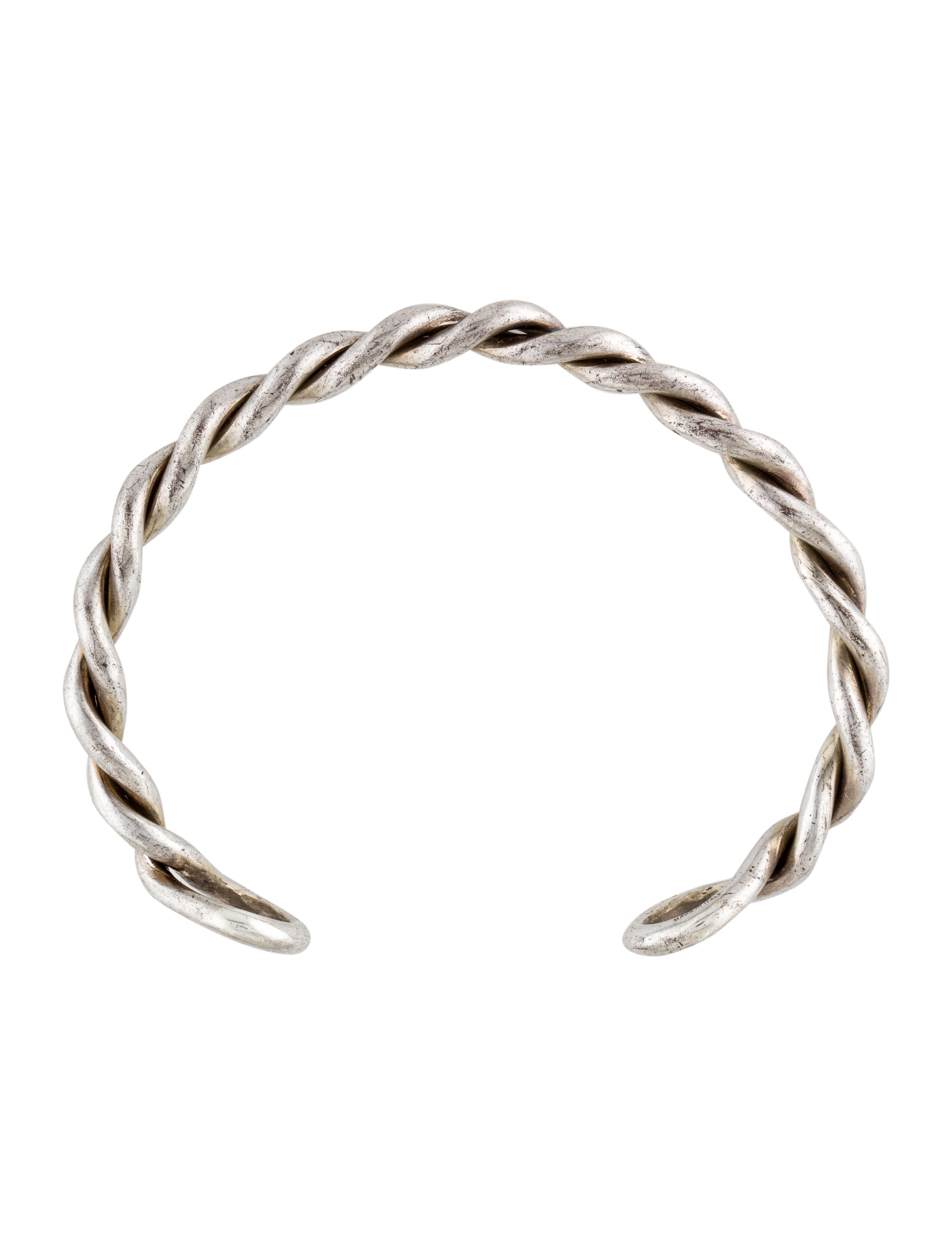Tom Ford Twisted Bracelet - Sterling Silver Cuff, Bracelets - TOM123234 | The RealReal