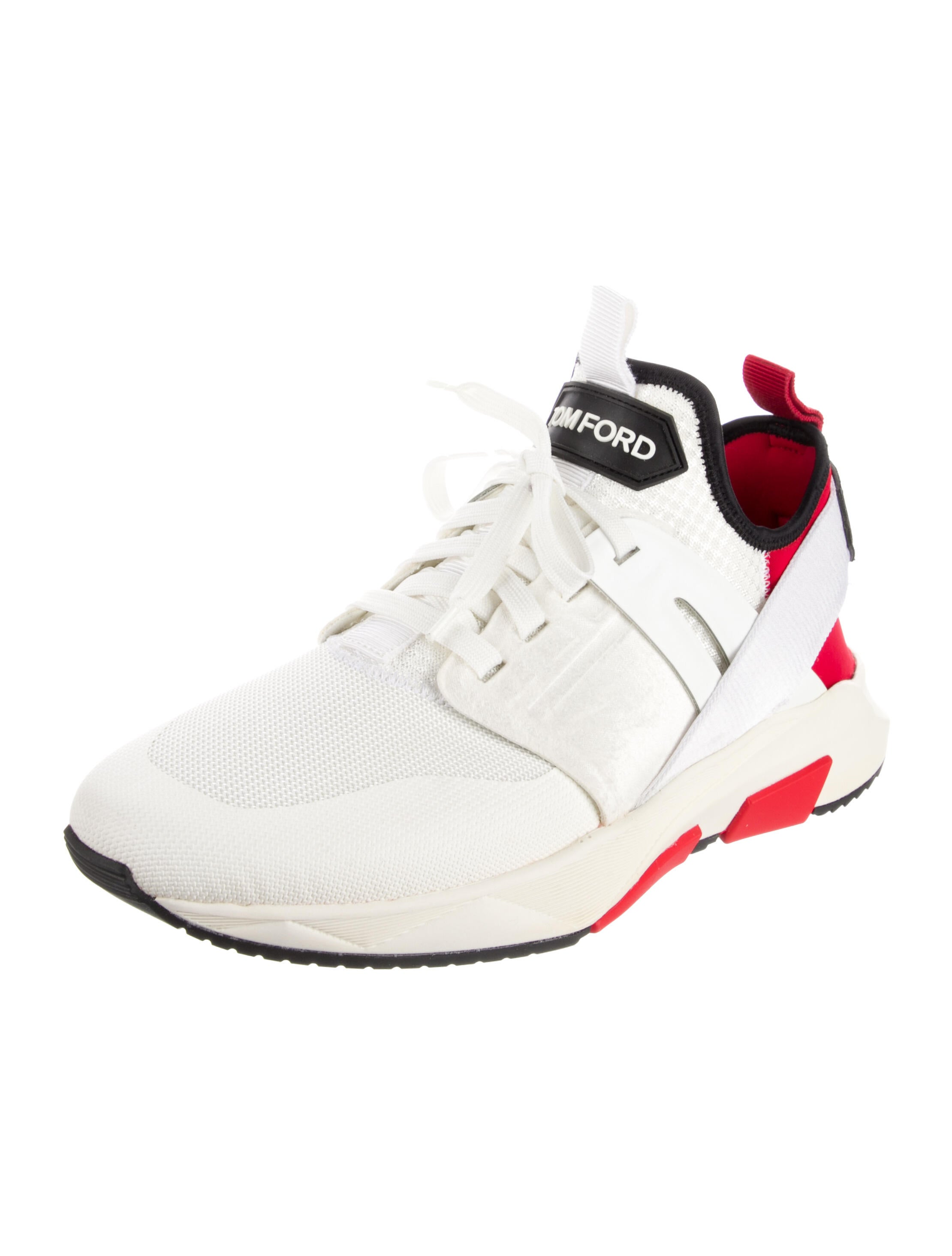 Tom Ford Neoprene Colorblock Pattern Sneakers - White Sneakers, Shoes ...