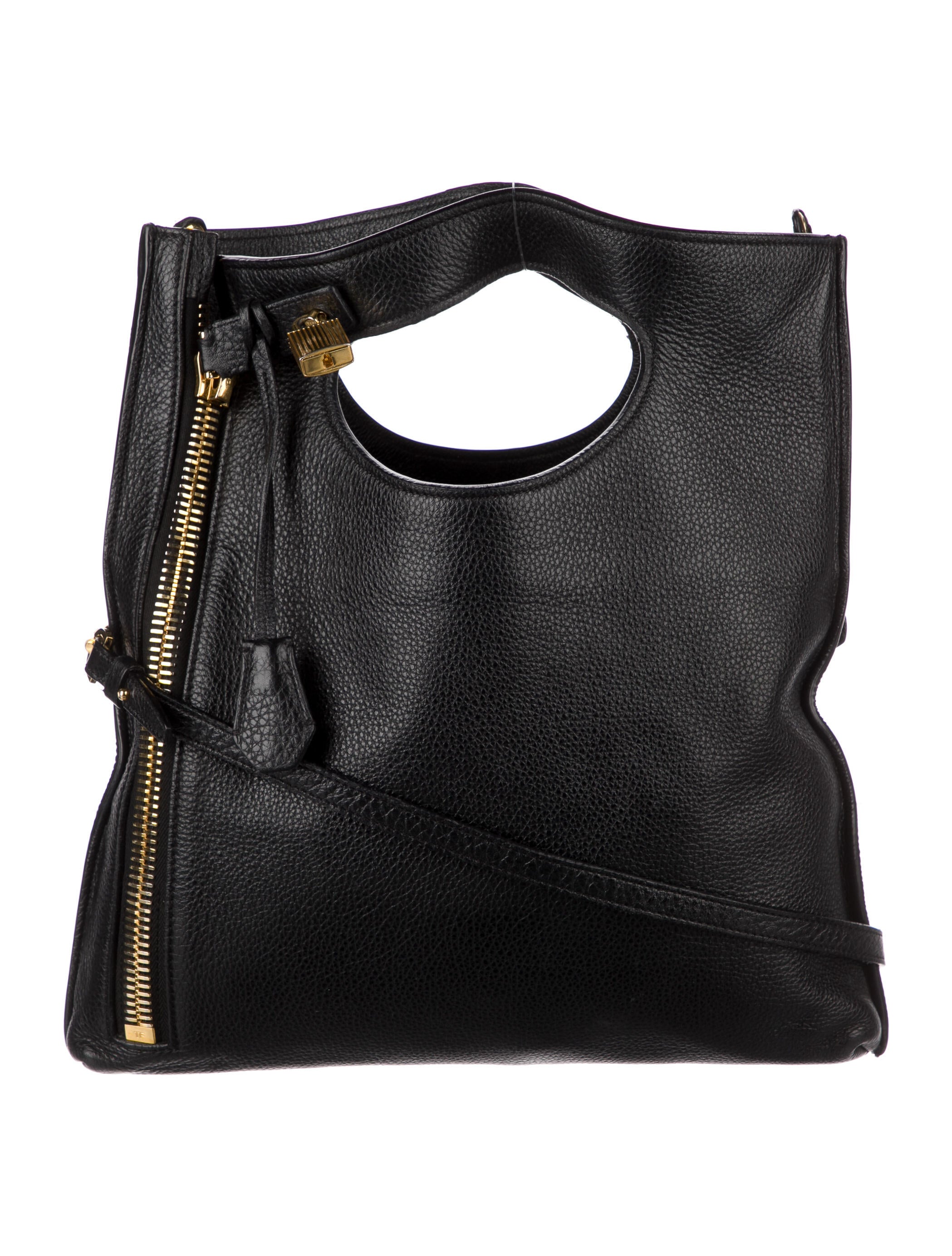 Tom Ford Alix Leather Shoulder Bag - Black Shoulder Bags, Handbags ...