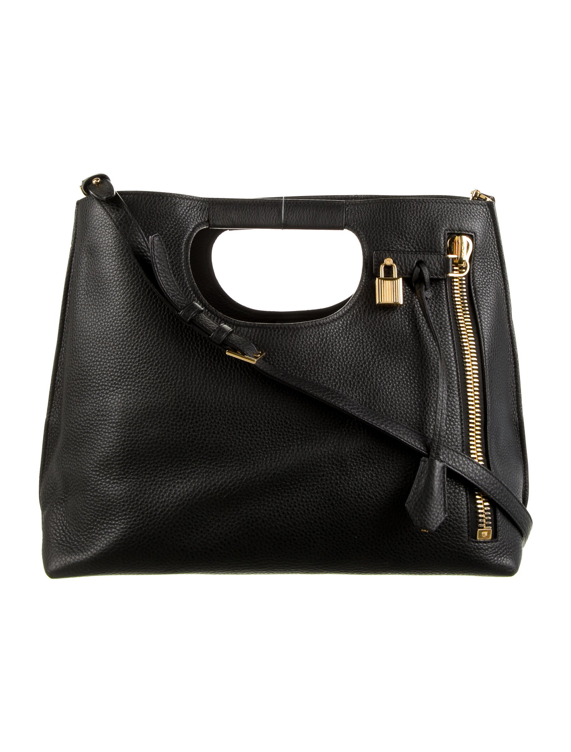Tom Ford Alix Leather Shoulder Bag - Black Shoulder Bags, Handbags ...