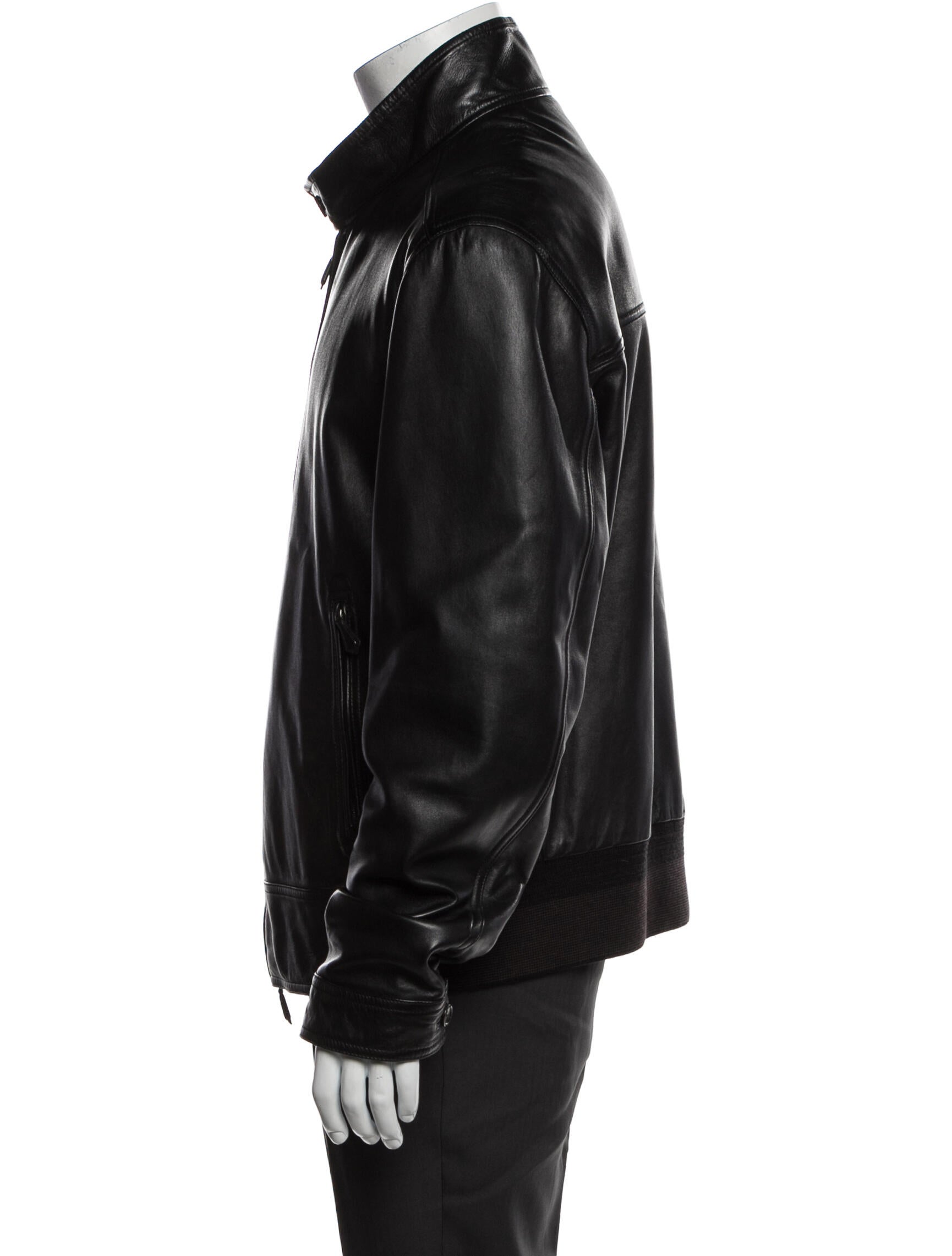 Tom Ford Lamb Leather Moto Jacket - Black Outerwear, Clothing ...