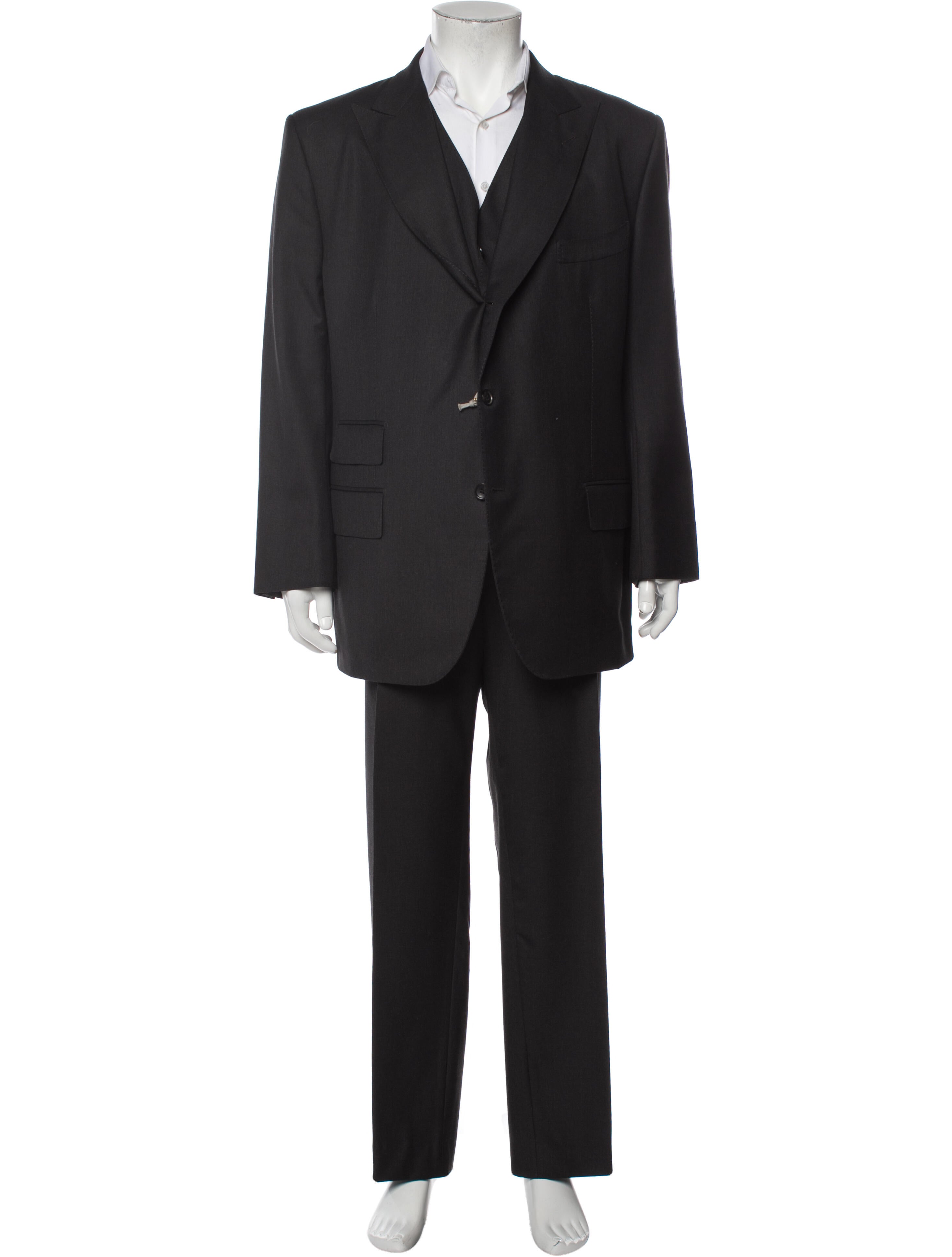 Tom Ford Three Piece Blazer W Tags Grey 145 Rise Suiting Clothing Tom137603 The Realreal