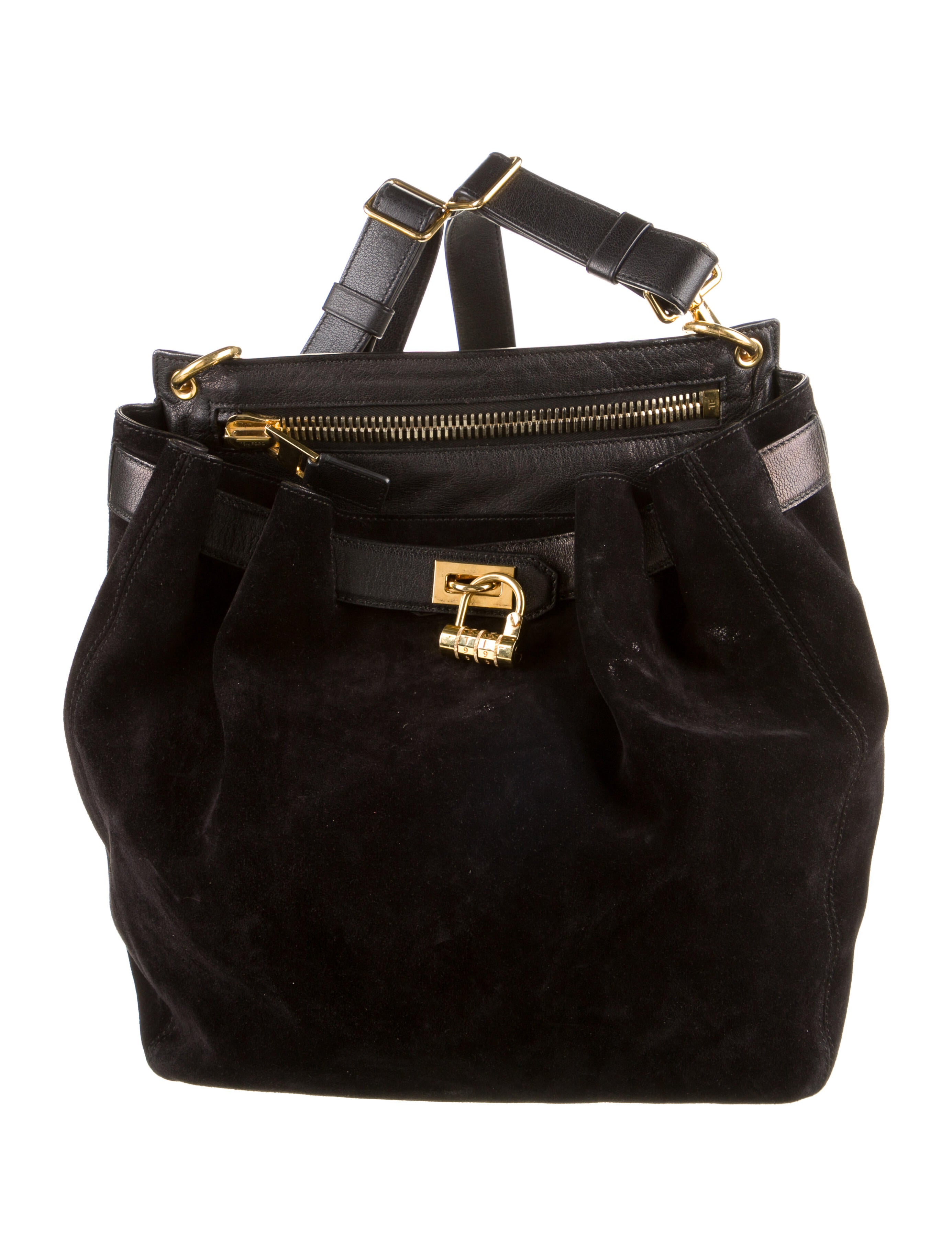 Tom Ford Leather-Trimmed Backpack - Black Backpacks, Handbags ...