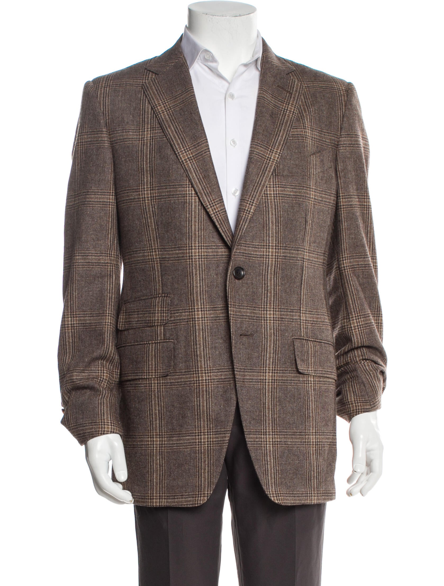 Tom Ford Houndstooth Print Blazer - Neutrals Suiting, Clothing ...