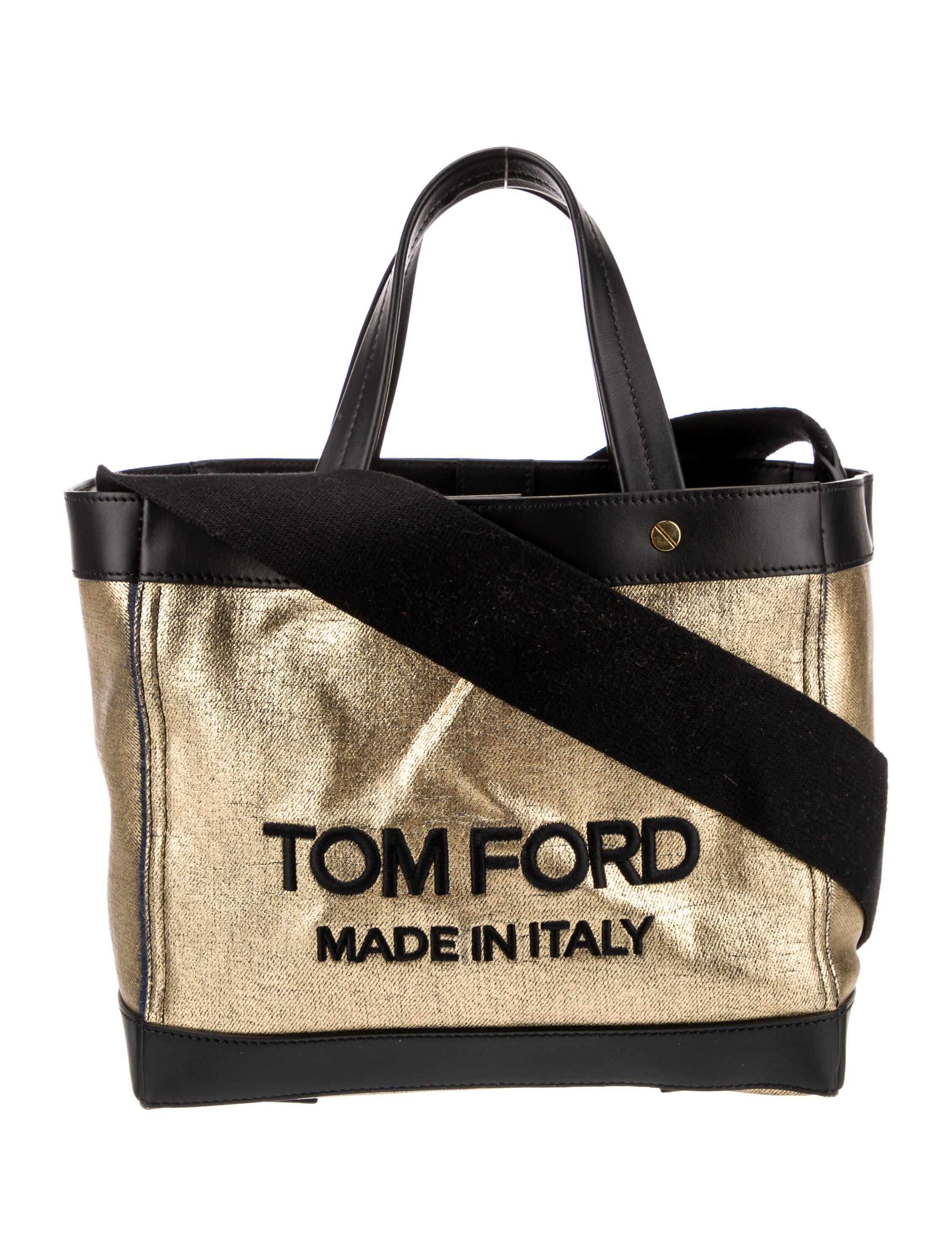 Tom Ford Leather Handle Bag - Gold Totes, Handbags - TOM142045 | The ...