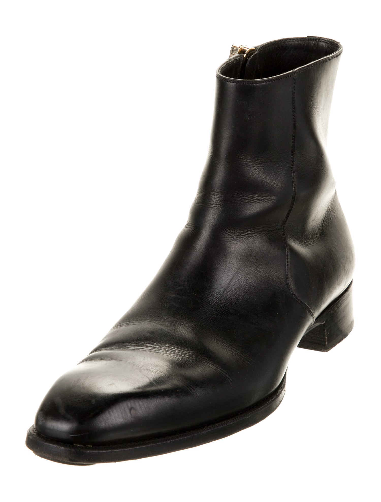 Tom Ford Leather Boots - Black Boots, Shoes - TOM144947 | The RealReal