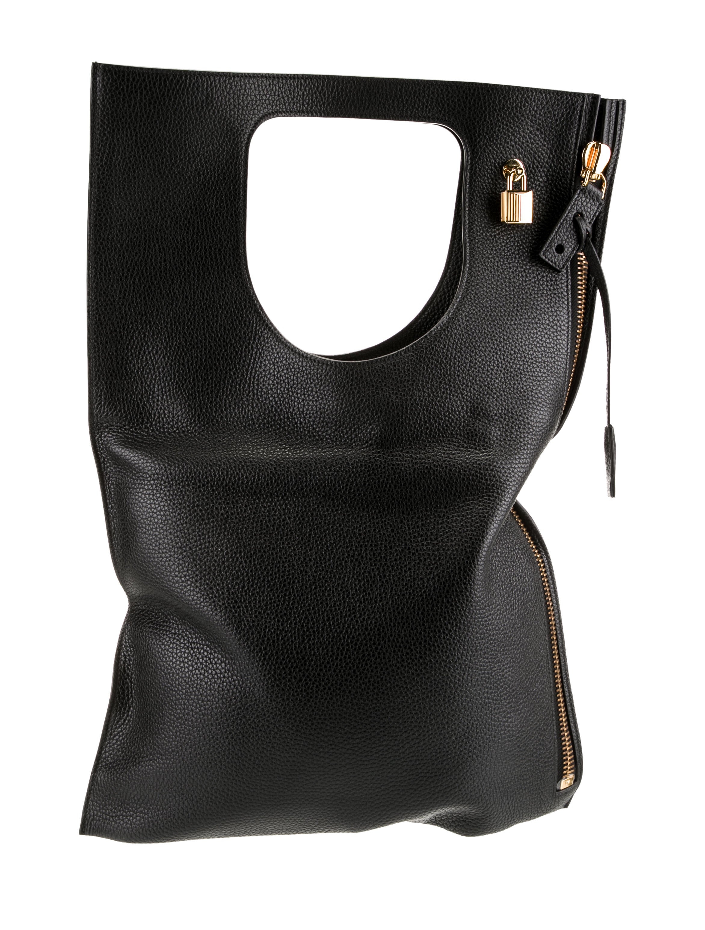 Tom Ford Leather Shoulder Bag - Black Shoulder Bags, Handbags ...