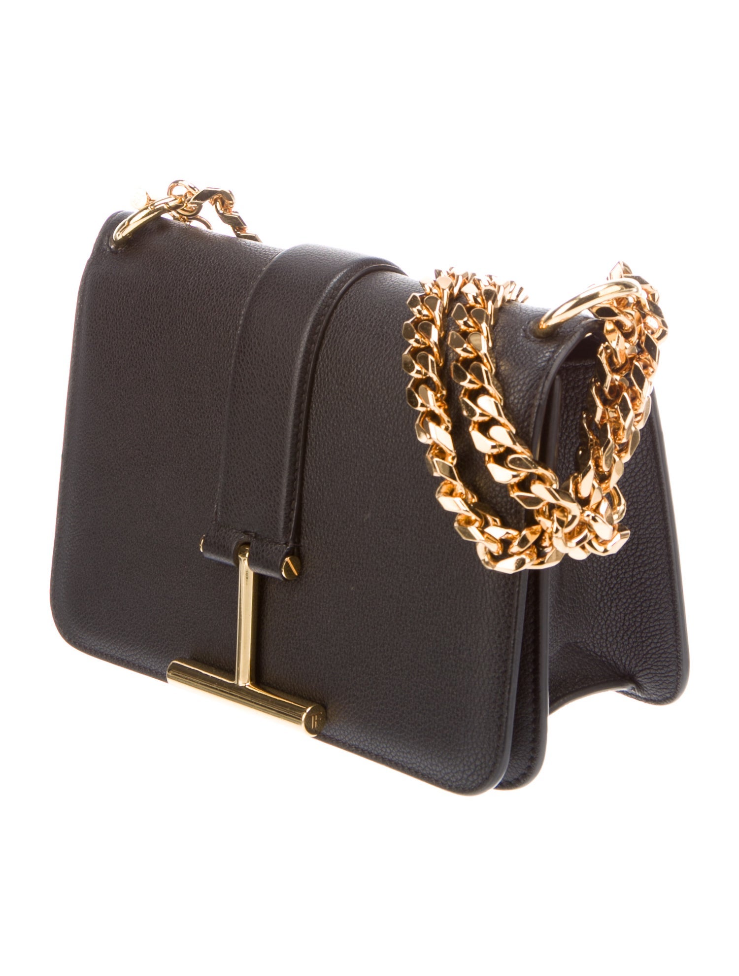 Tom Ford Leather Shoulder Bag - Black Shoulder Bags, Handbags ...